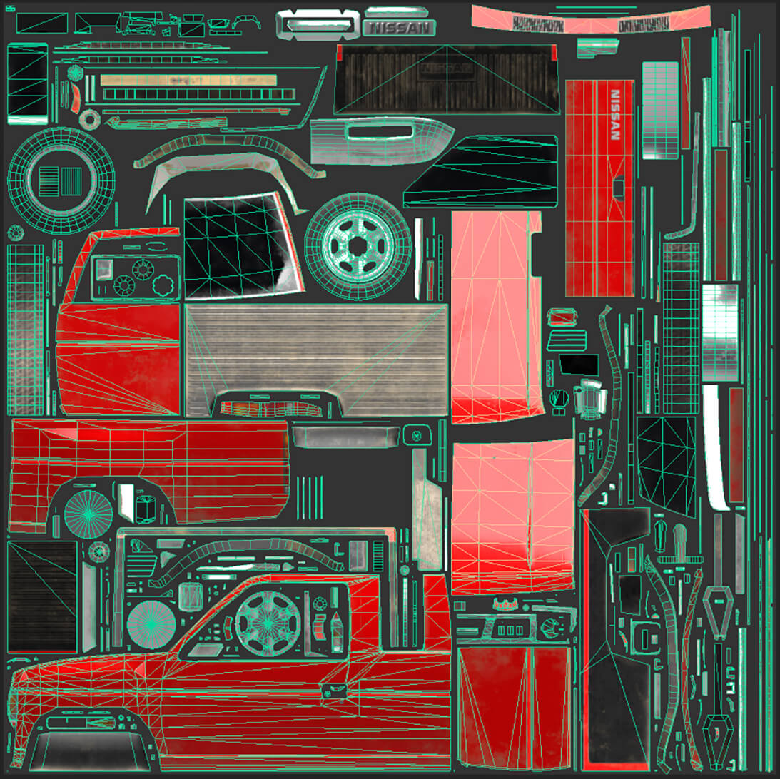 1996 Nissan Hardbody Low Poly - 3D Model by Mohfakhry