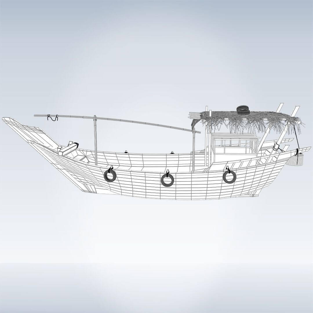 Dhow Boat - 3D Model by Mohfakhry