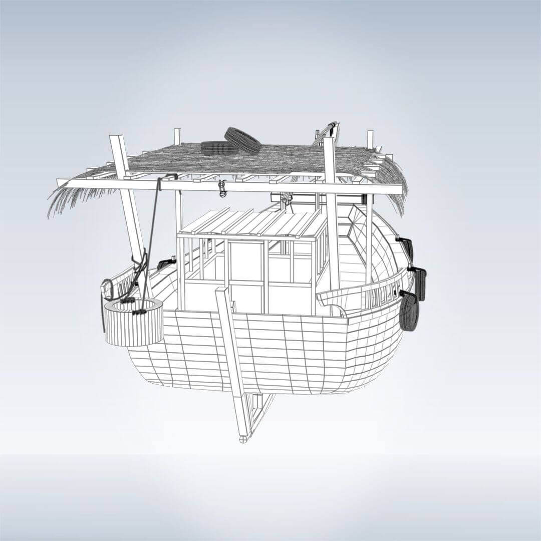 Dhow Boat - 3D Model by Mohfakhry