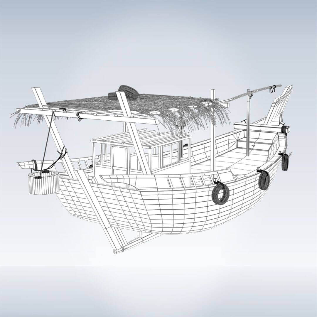 Dhow Boat - 3D Model by Mohfakhry