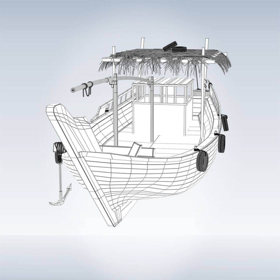 Dhow Boat - 3D Model by Mohfakhry