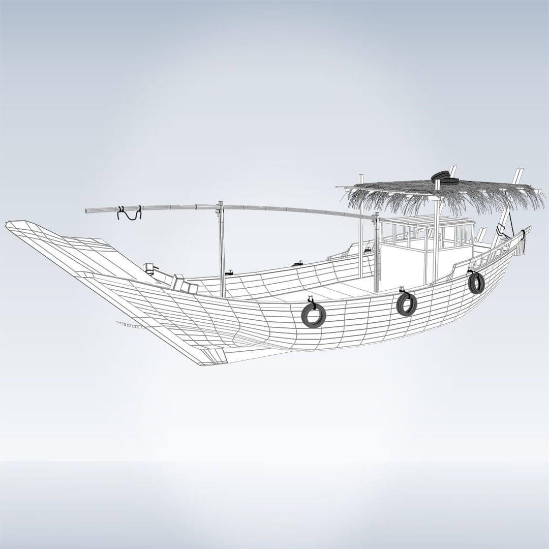 Dhow Boat - 3D Model by Mohfakhry