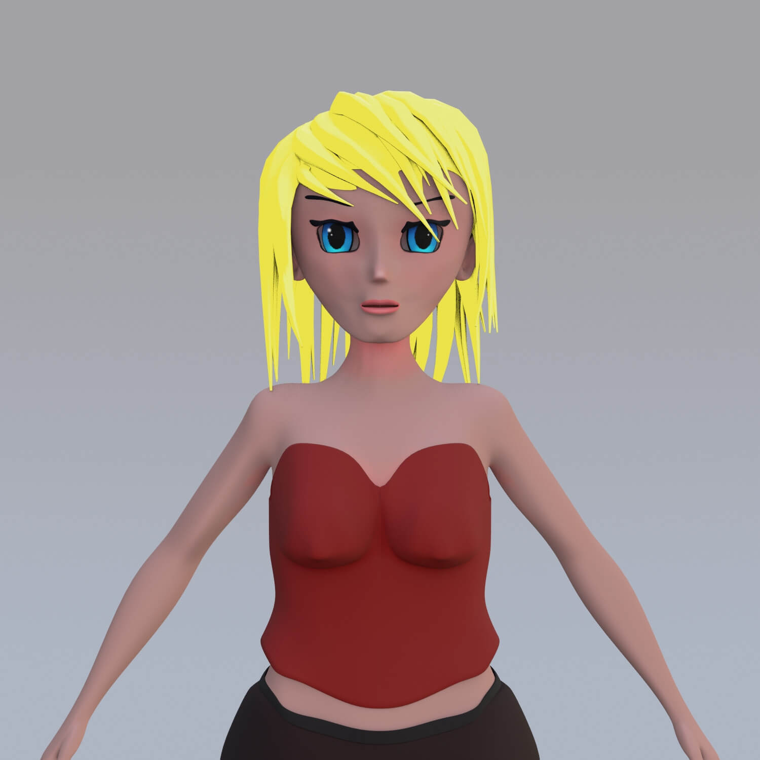 Anime Girl Character 3D Model By MohRez anime-girl-character-3d-model-by-mohrez
