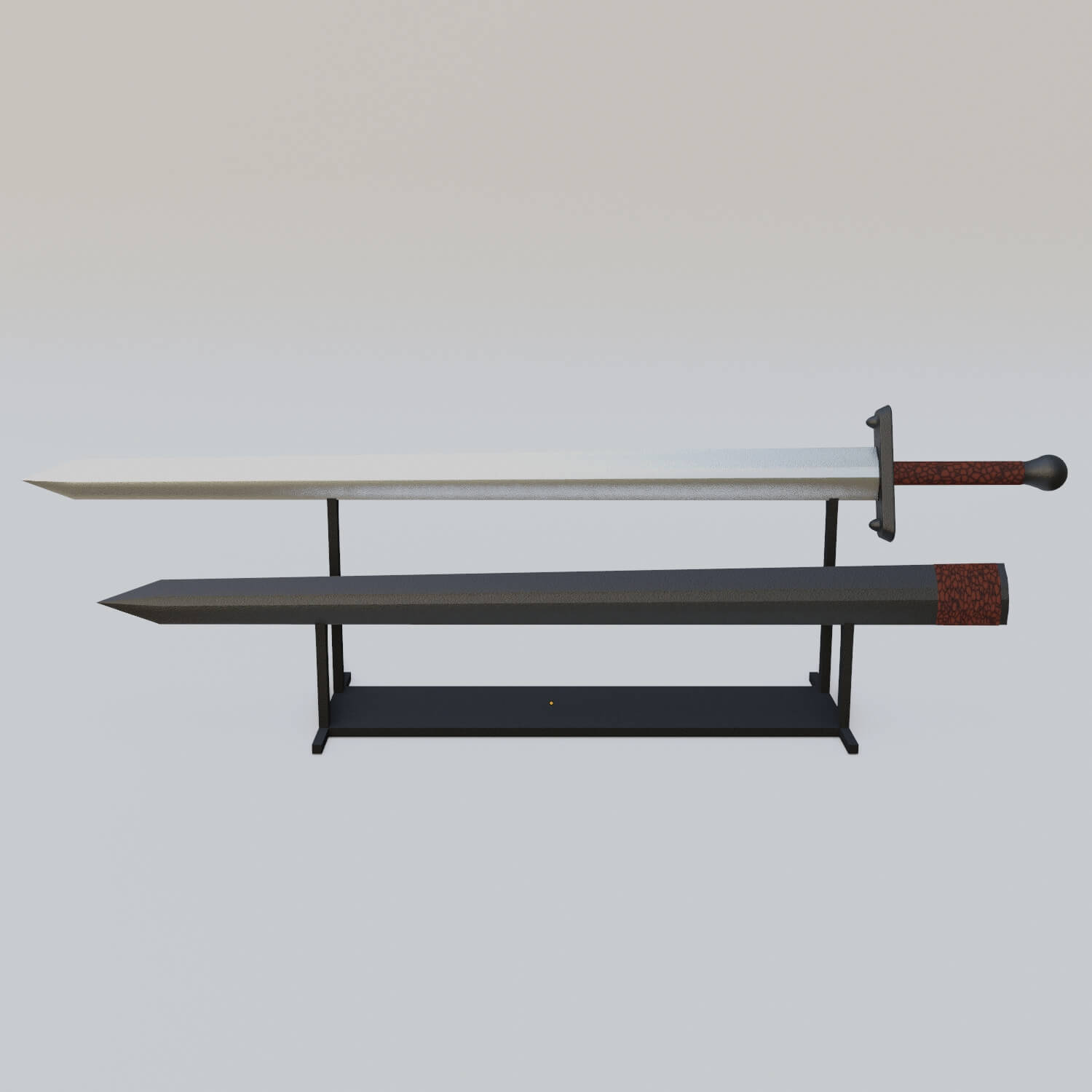 Sword With Scabbard - 3D Model by MohRez