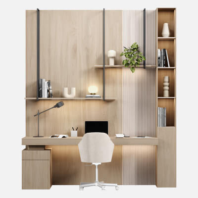 Workplace Set 068 3D Model by mojdeh feyzi