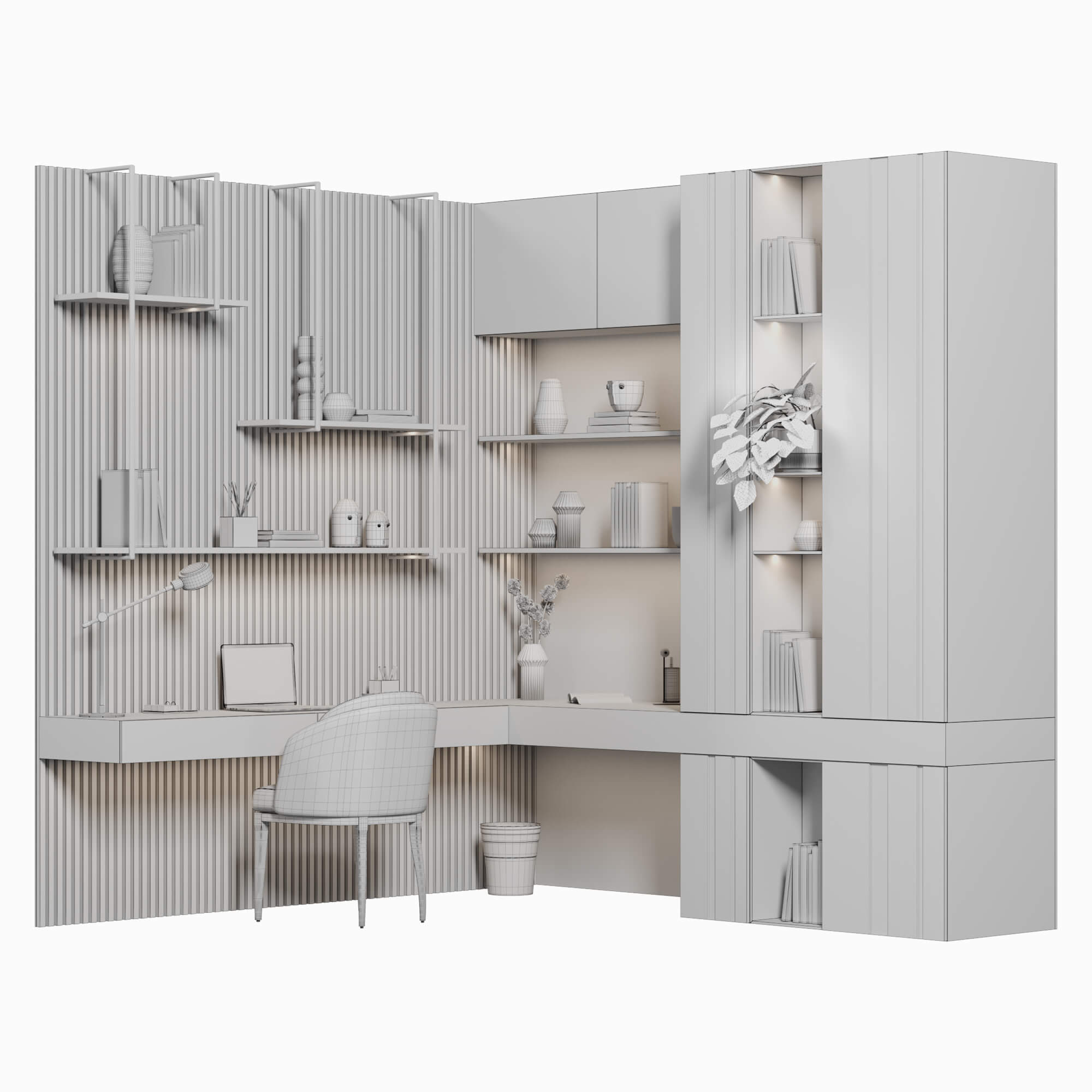 Workplace Set 067 3D Model by mojdeh feyzi