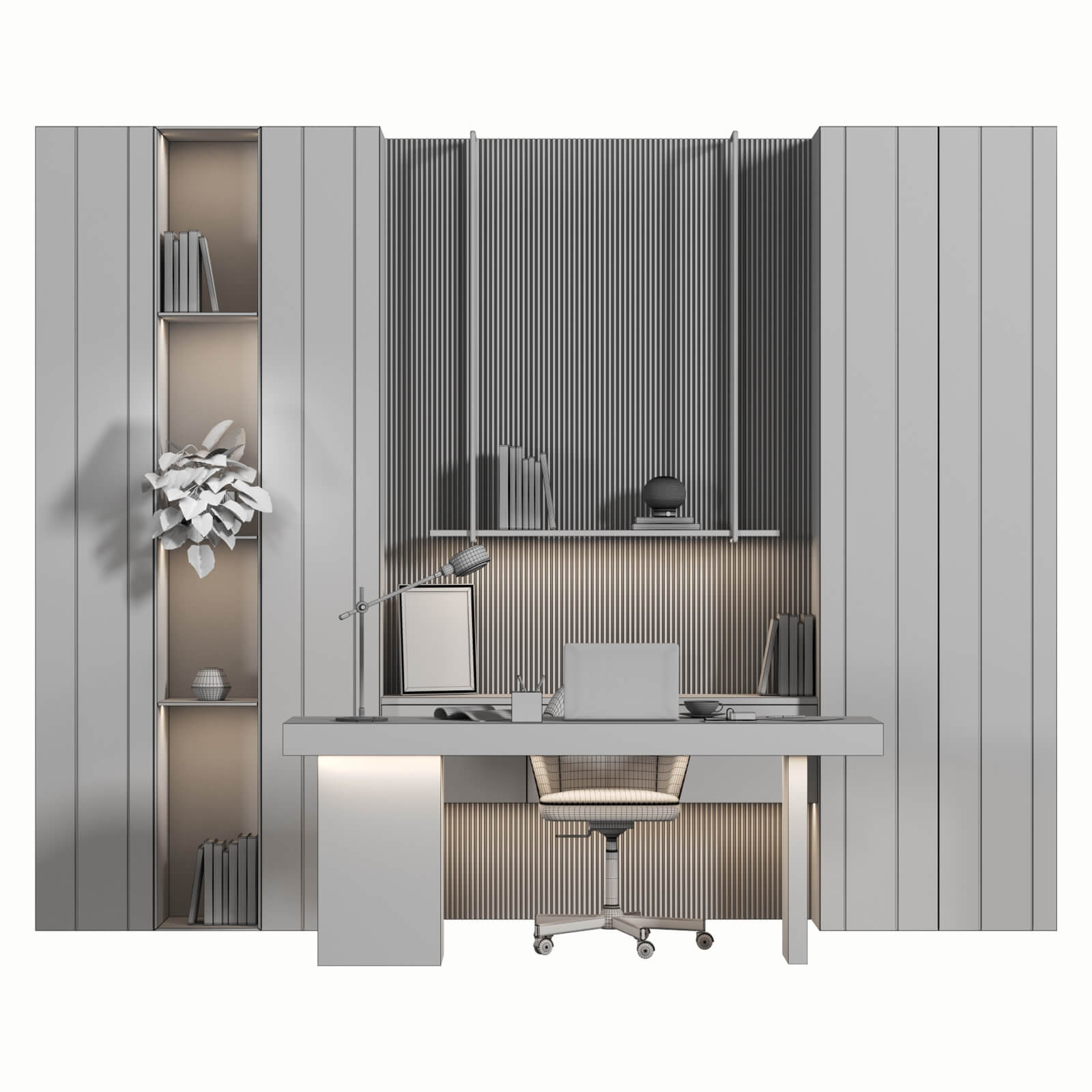 Workplace Set 071 3D Model by mojdeh feyzi