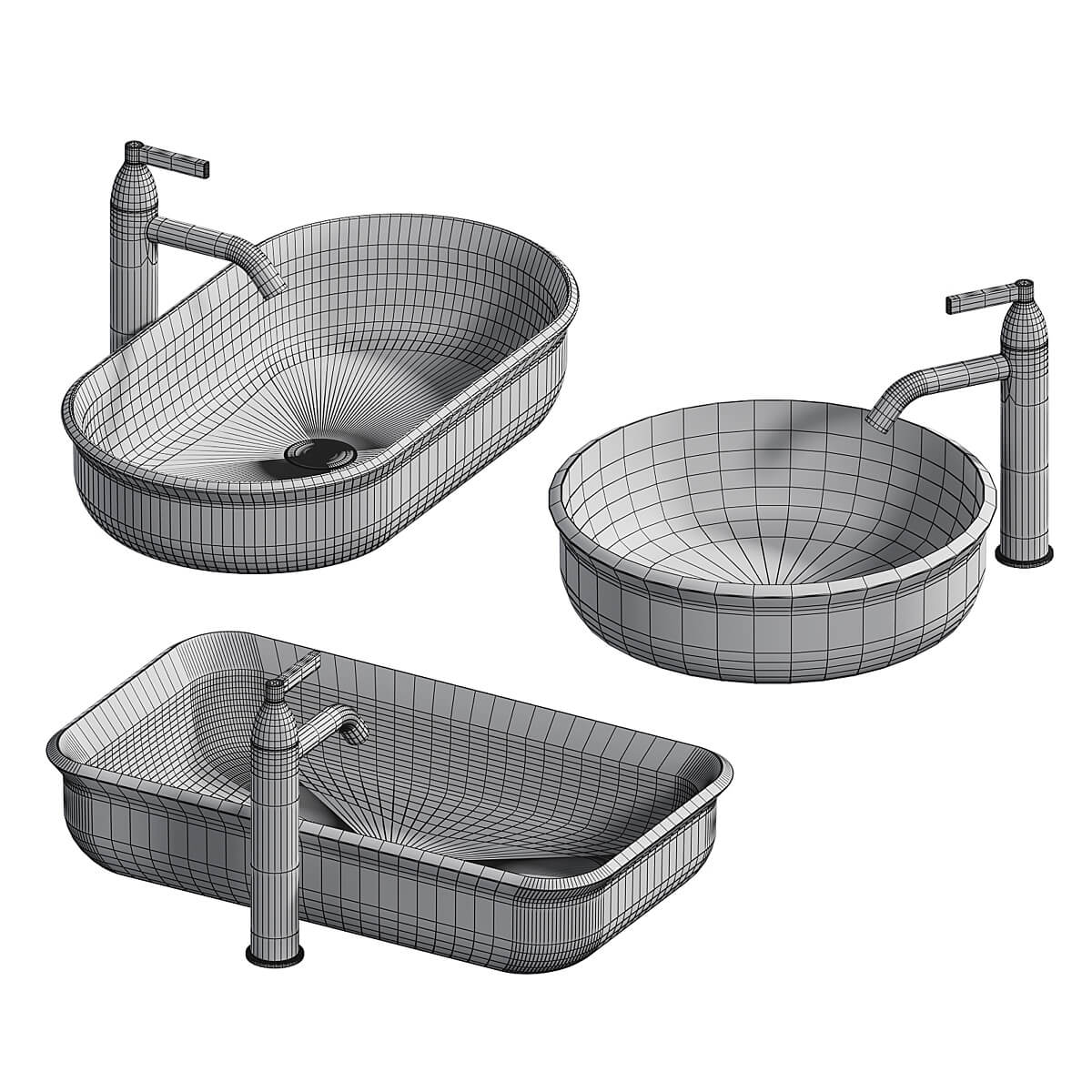 Agape Undici & Agape Memory Mix Wash Basin - 3D Model by moliamod