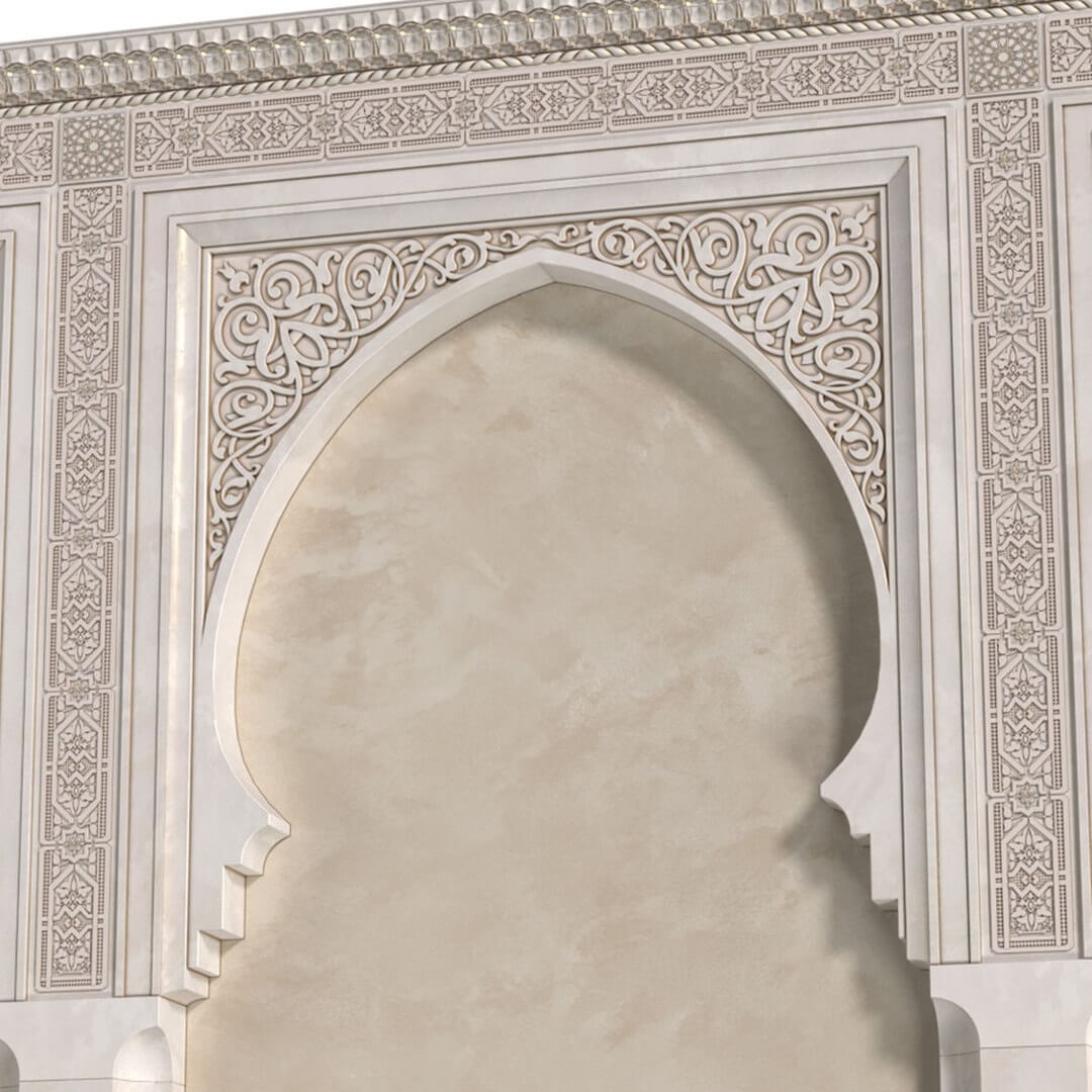 Arch in Oriental Style. Arab Decorative Wall. Arabic Wall.or - 3D Model ...