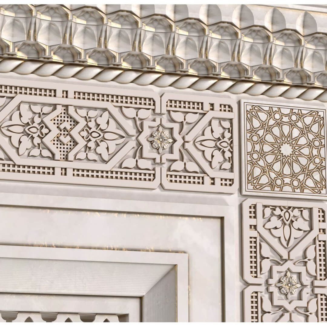 Arch in Oriental Style. Arab Decorative Wall. Arabic Wall.or - 3D Model ...