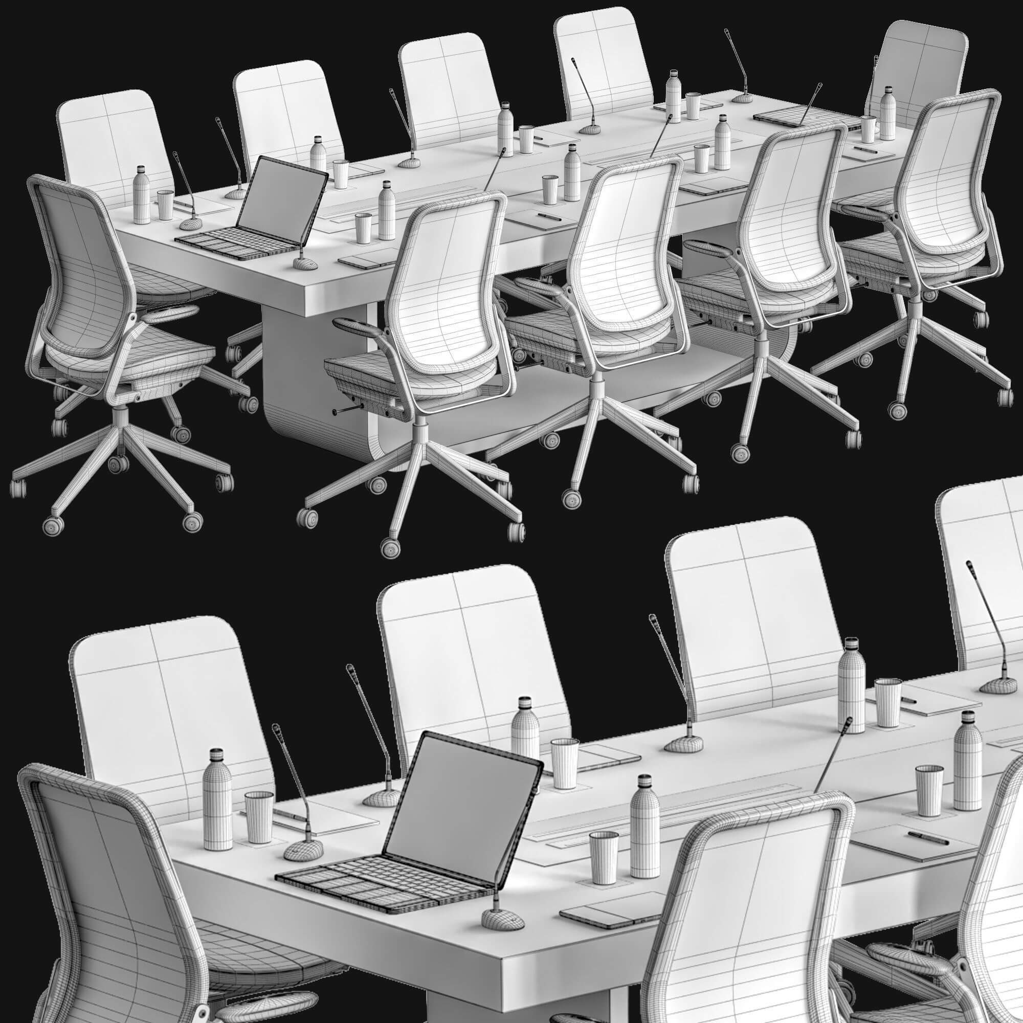 Conference Table - 3D Model by moliamod