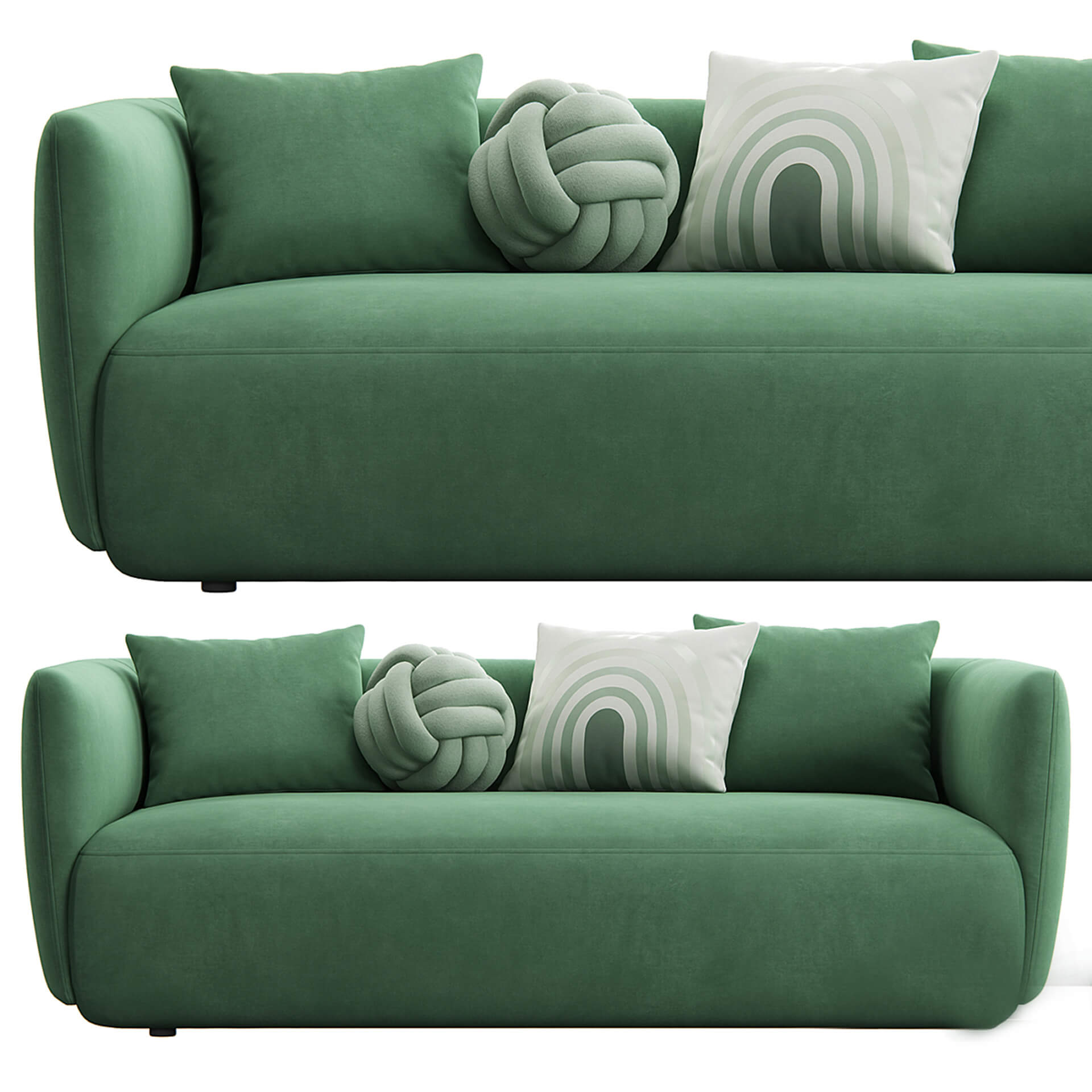 Cozy 2-Seat Sofa by Mdf Italia 3D Model by moliamod