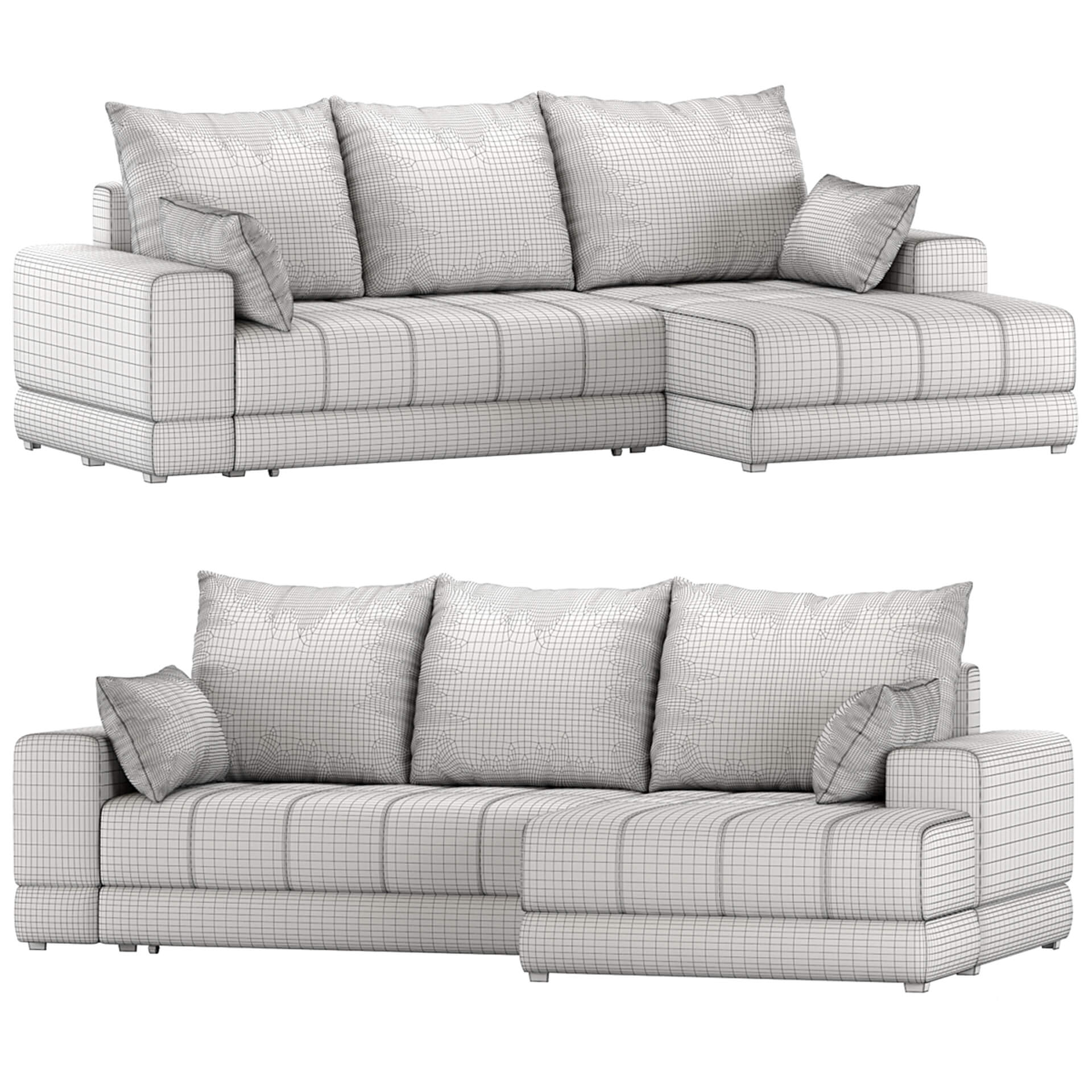 Darol Corner Sofa Darol - 3D Model by moliamod