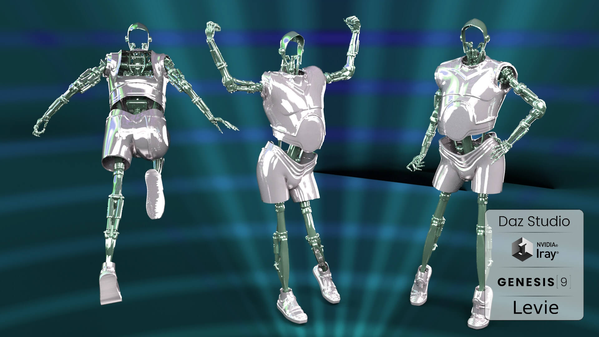 Protocol Droid Endoskeleton for Genesis 9, First Cut - Daz Content by ...