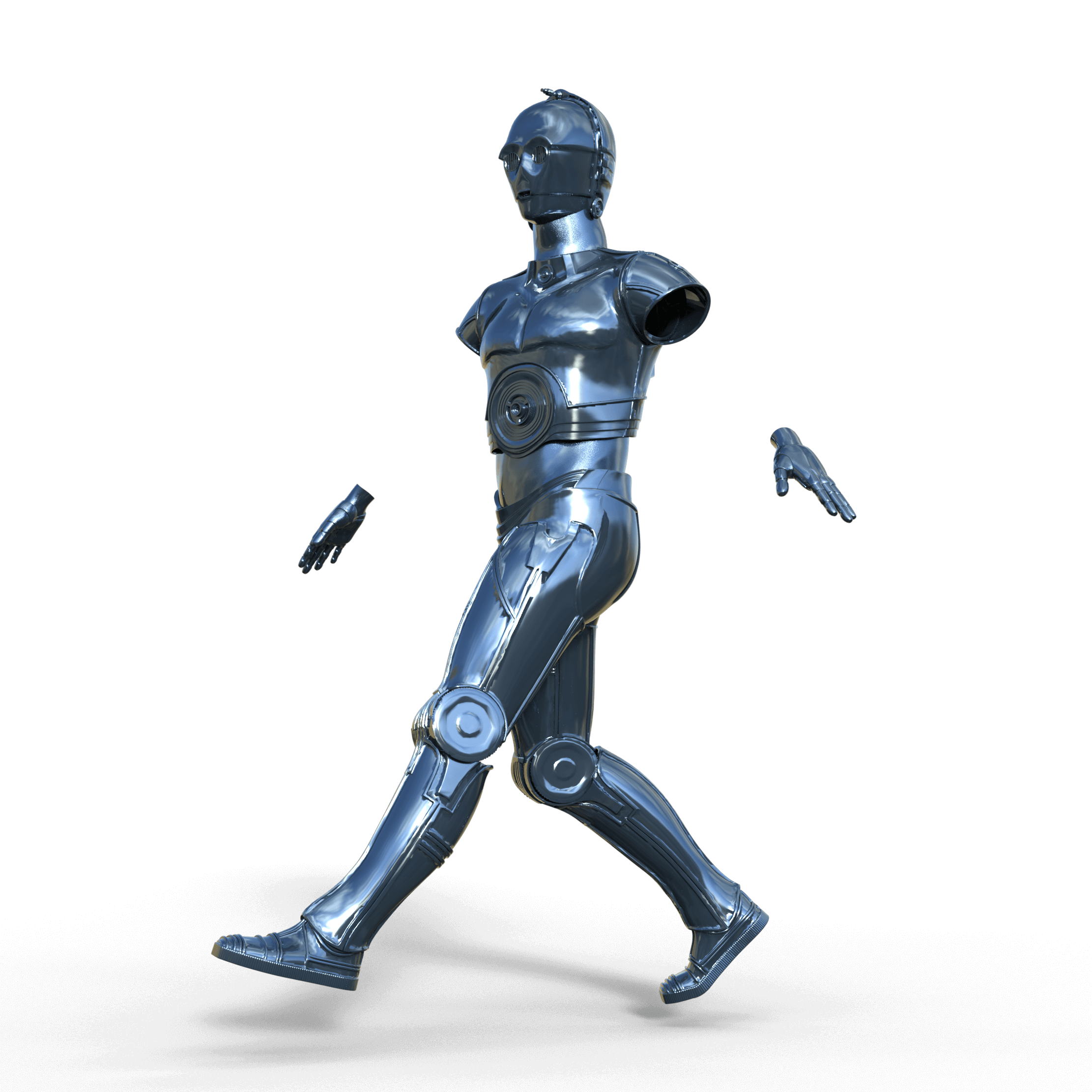 Protocol Droid Endoskeleton for Genesis 9, First Cut 3D Render