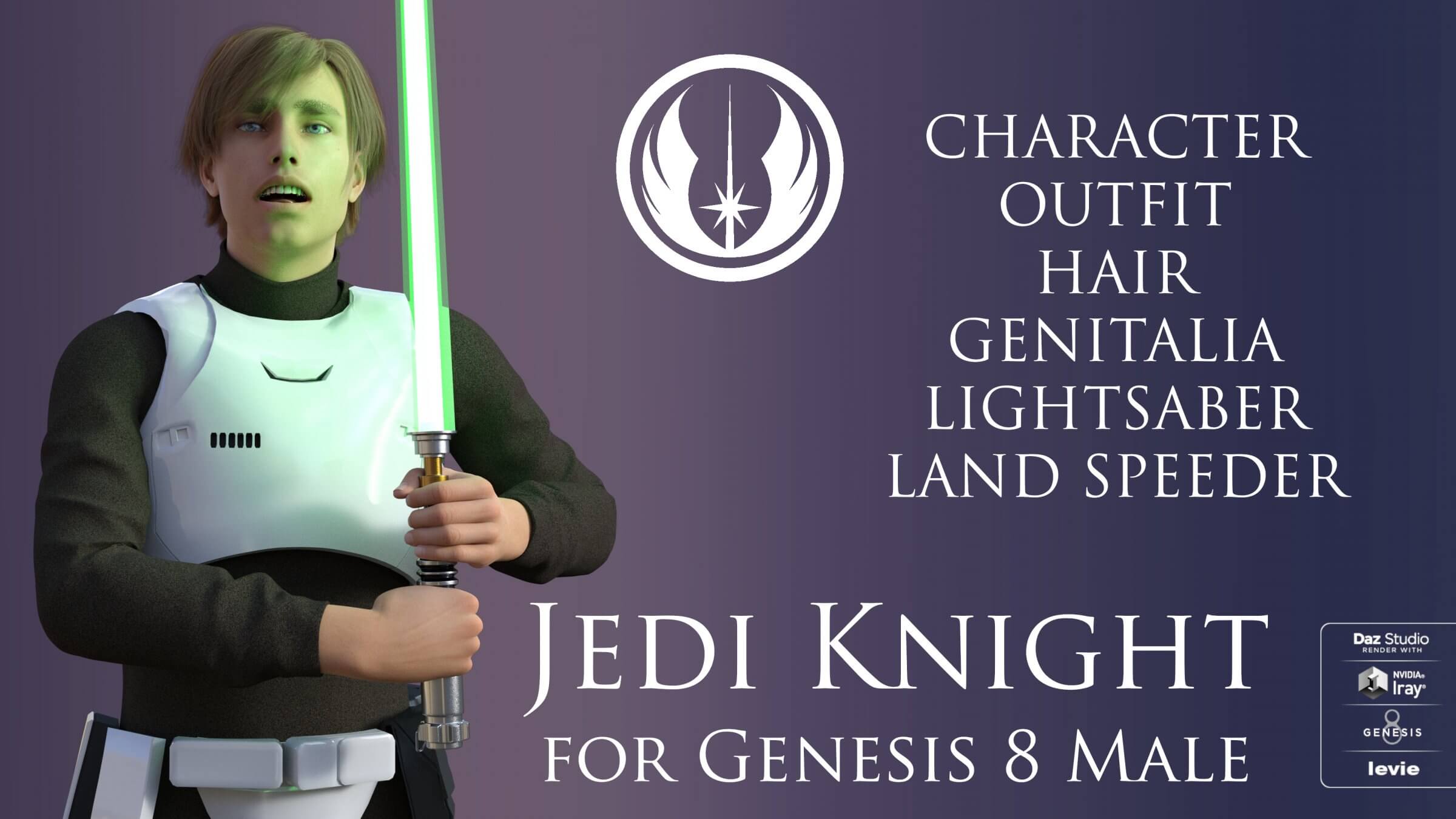 Jedi Knight For For Genesis 8 Male - Daz Content by Monika