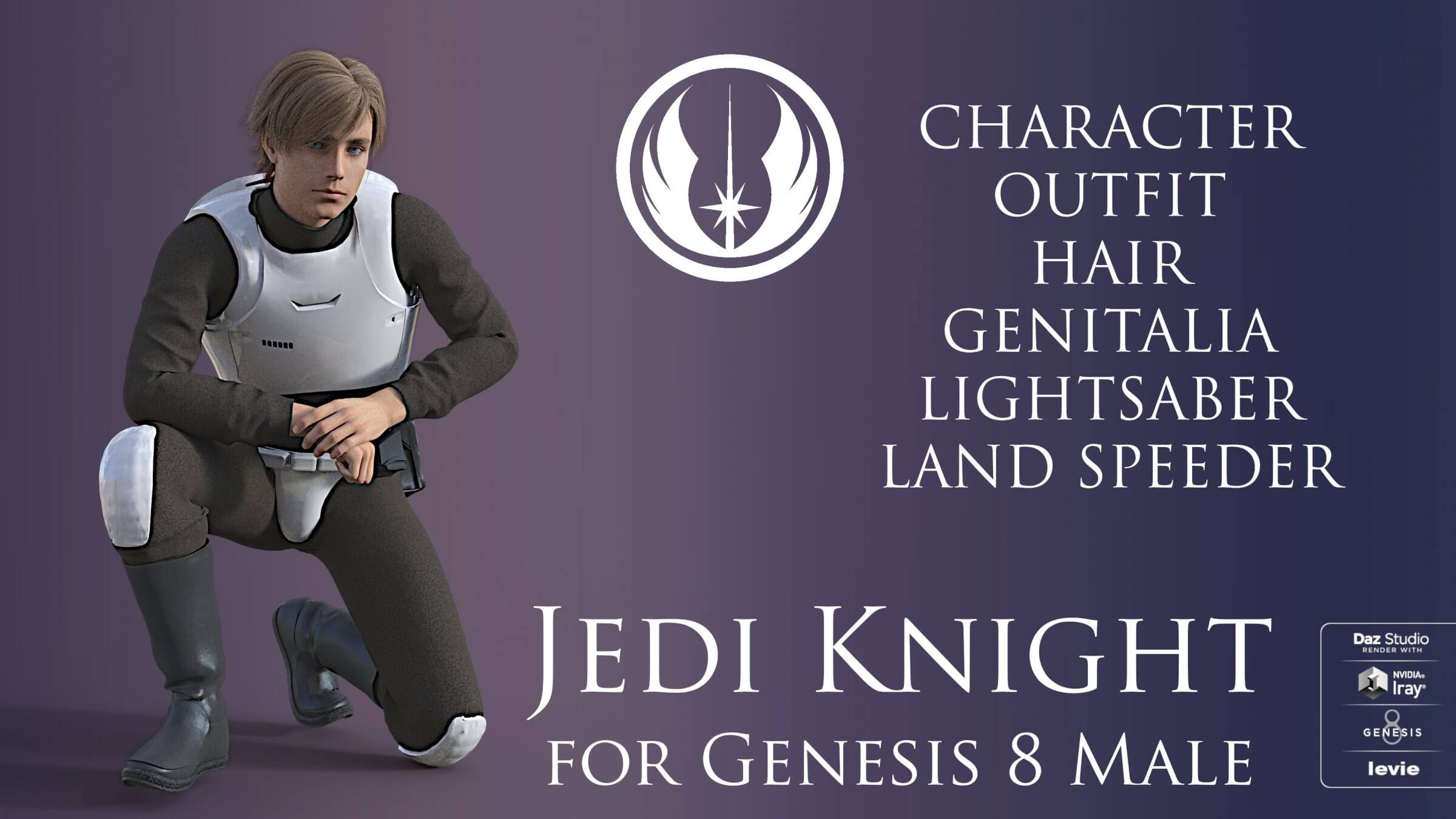 Jedi Knight For For Genesis 8 Male - Daz Content by Monika