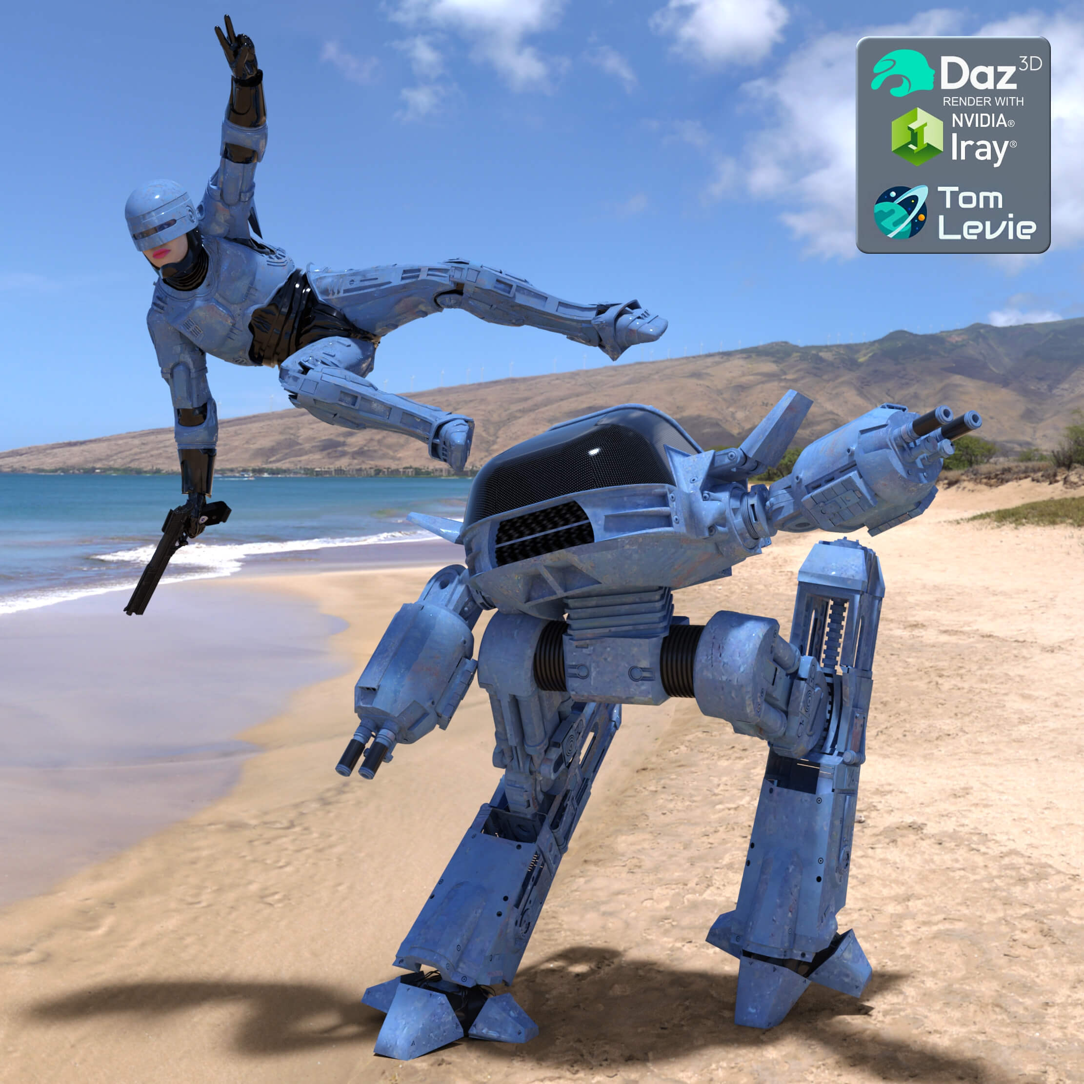 Police Robot for DAZ Studio by Monika