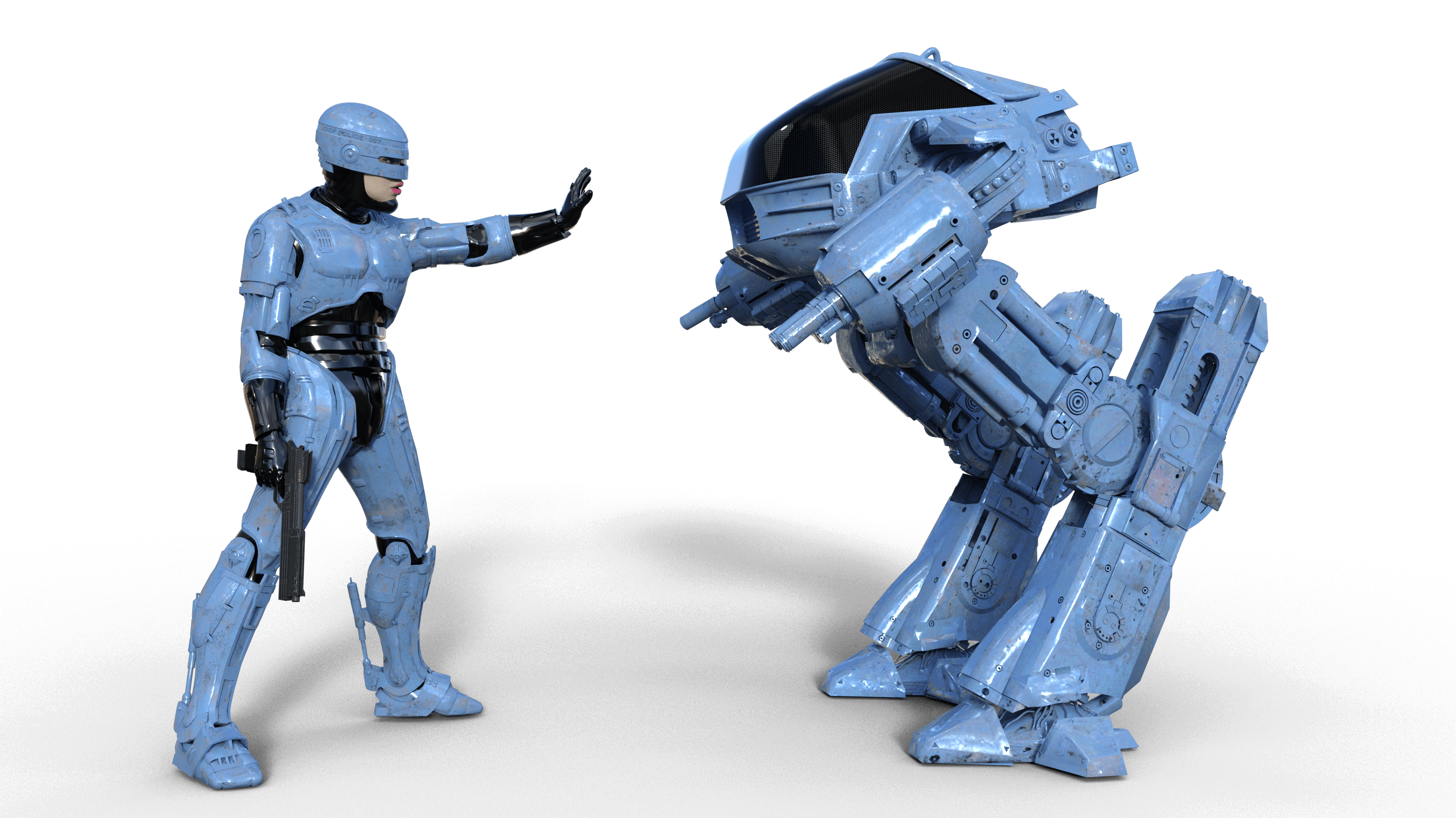 Robot Policewoman for Genesis 9 - Daz Content by Monika