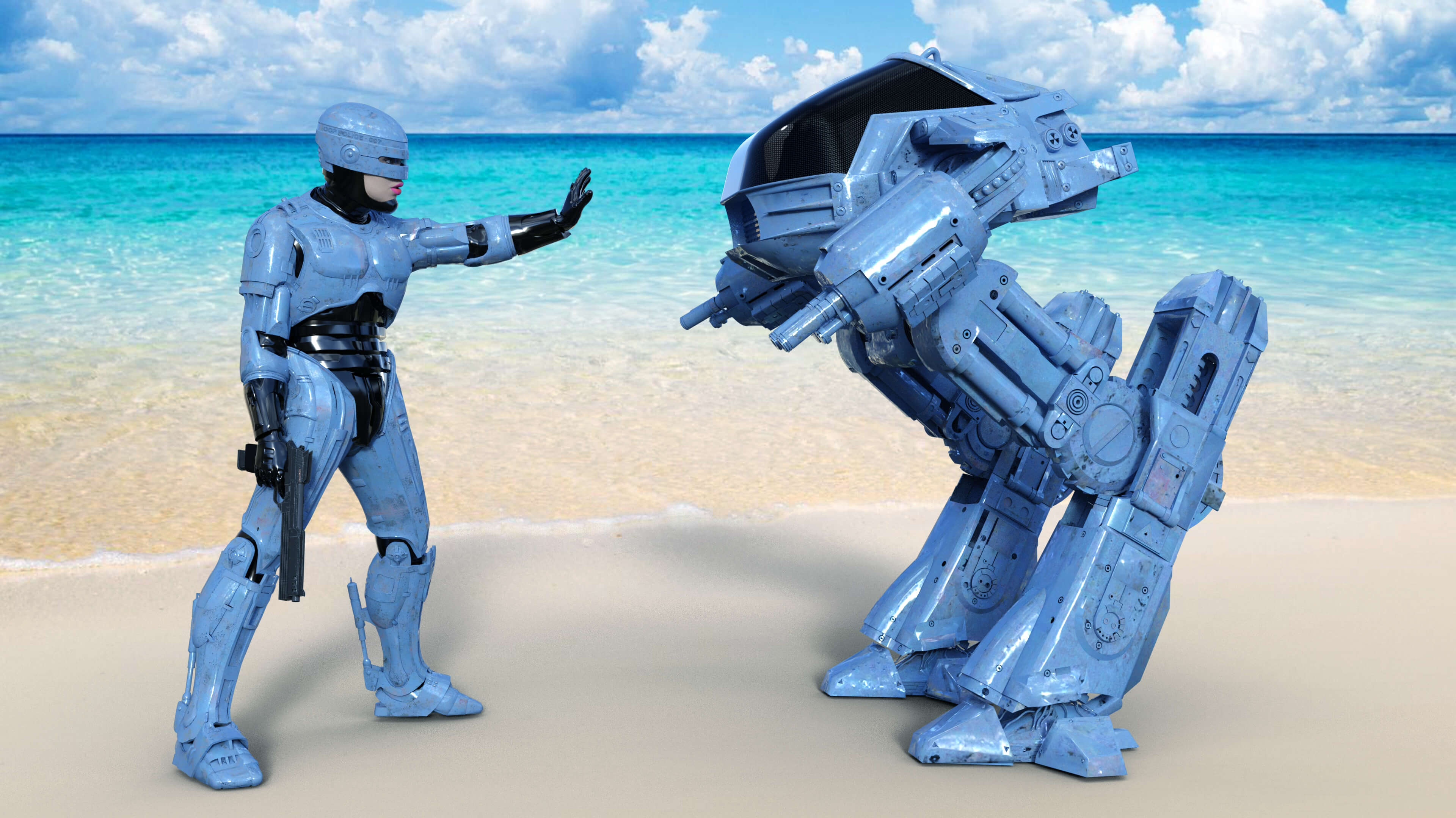 Robot Policewoman for Genesis 9 - Daz Content by Monika