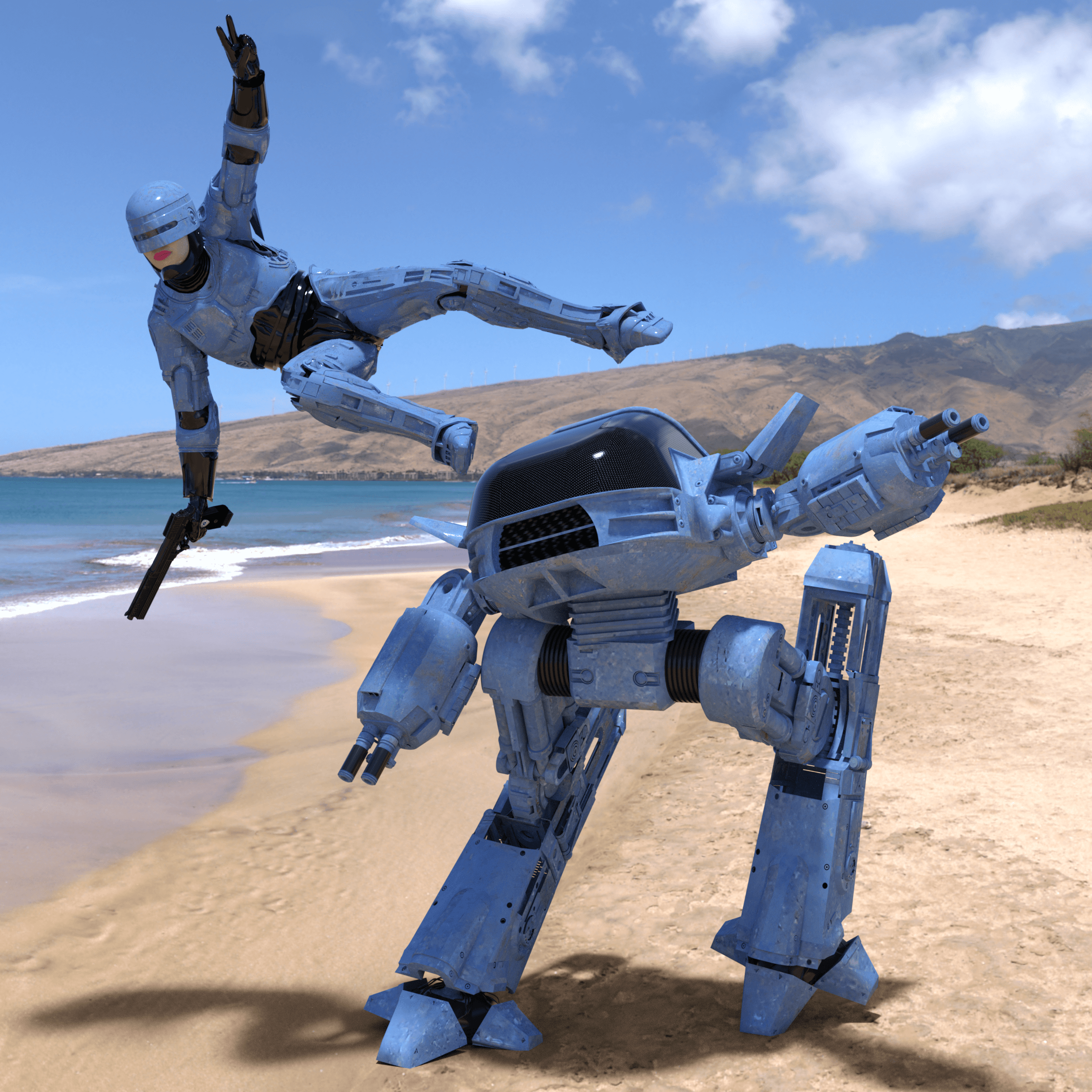 Robot Policewoman for Genesis 9 - Daz Content by Monika