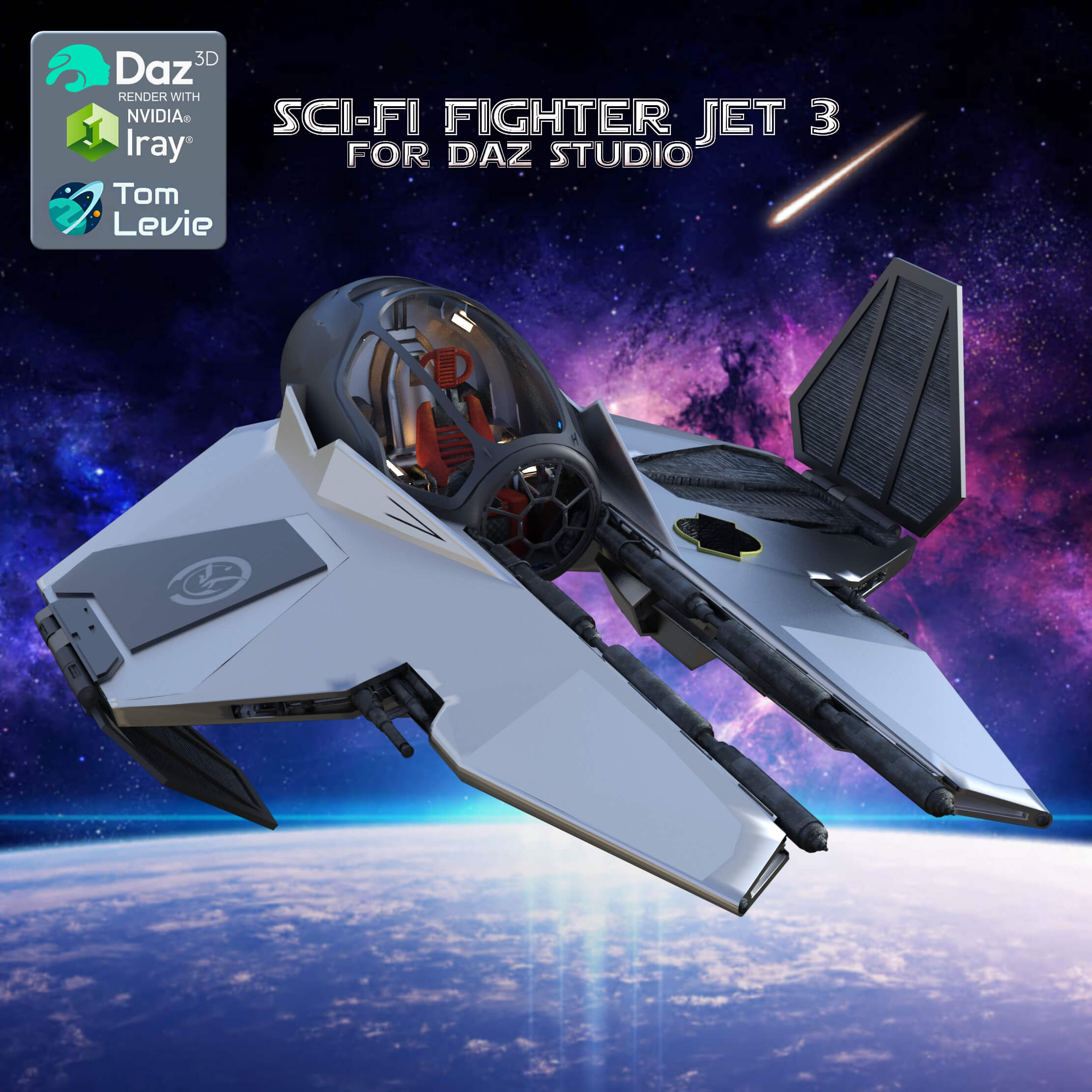 Sci-Fi Fighter Jet 3 for DAZ Studio by Monika