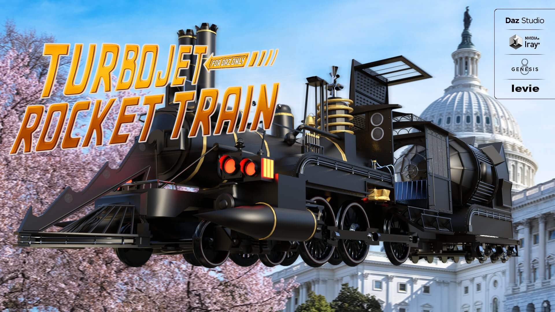 Turbojet Rocket Train - Daz Content by Monika