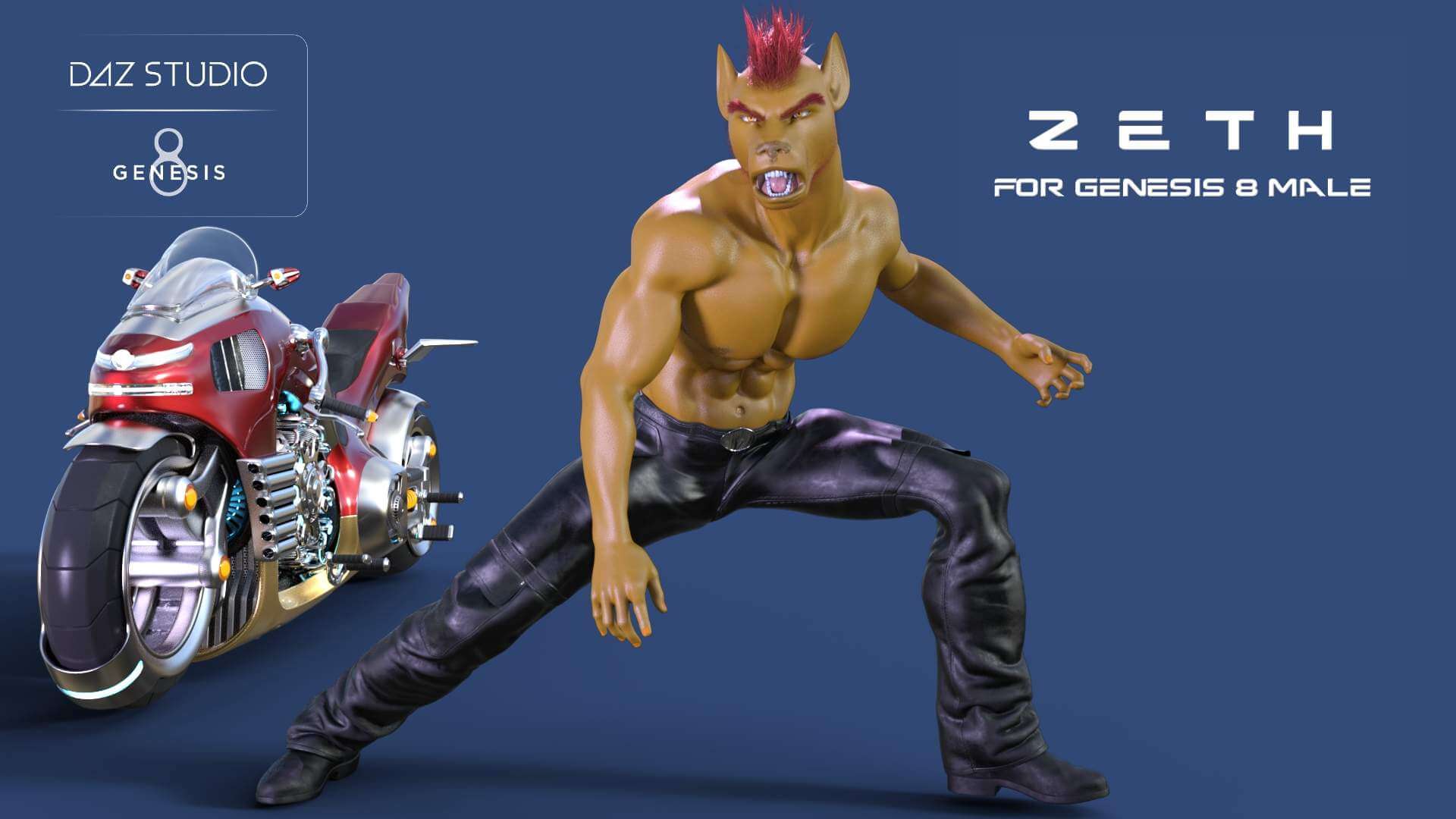 Zeth For Genesis 8 Male - Daz Content by Monika