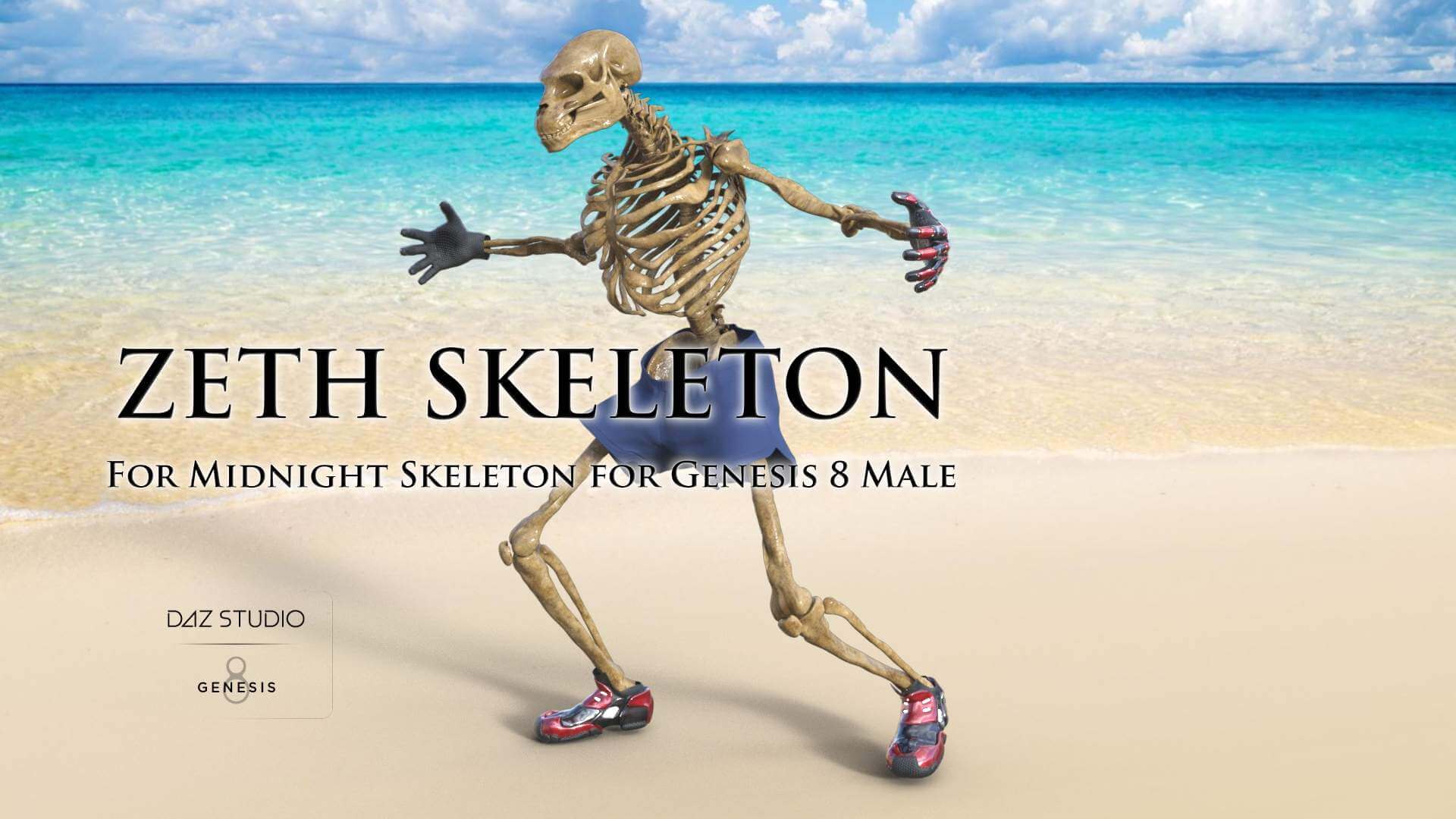 Zeth Skeleton For G8M Midnight Skeleton - Daz Content by Monika