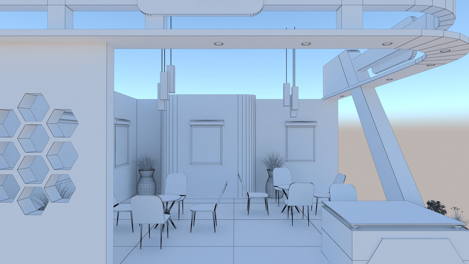 Modern Exhibition Stall - 3D Model by Mono03