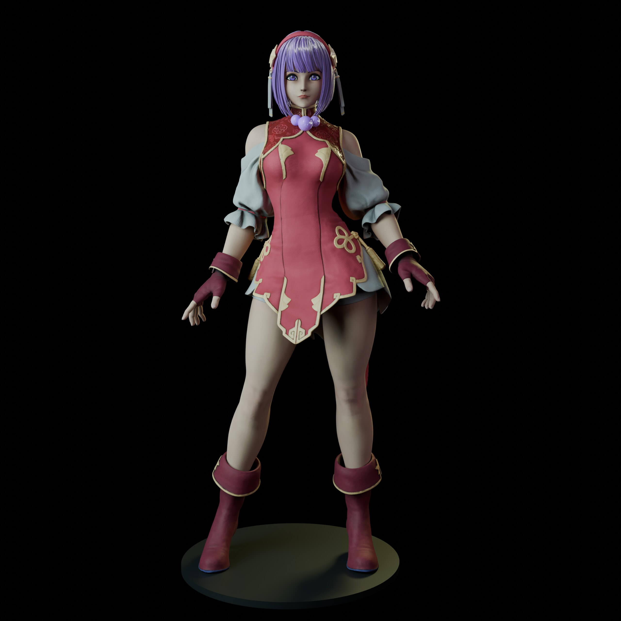 Athena Asamiya - 3D Model by Moogar