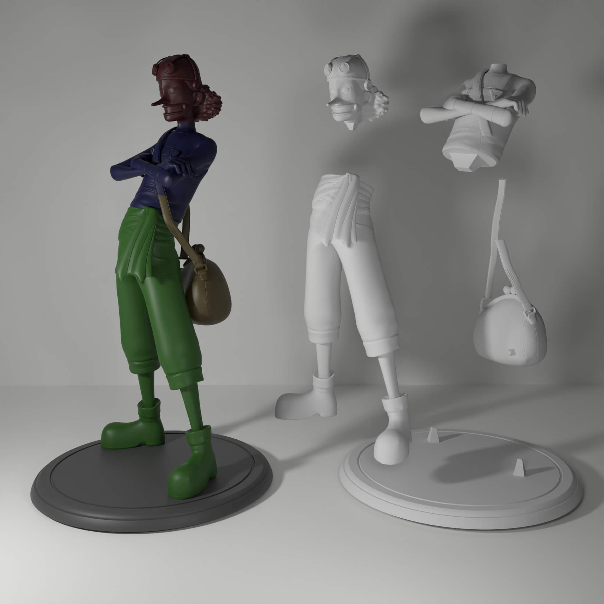 Captain Usopp - 3D Model by Moogar