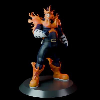 Enji Todoroki - 3D Model by Moogar