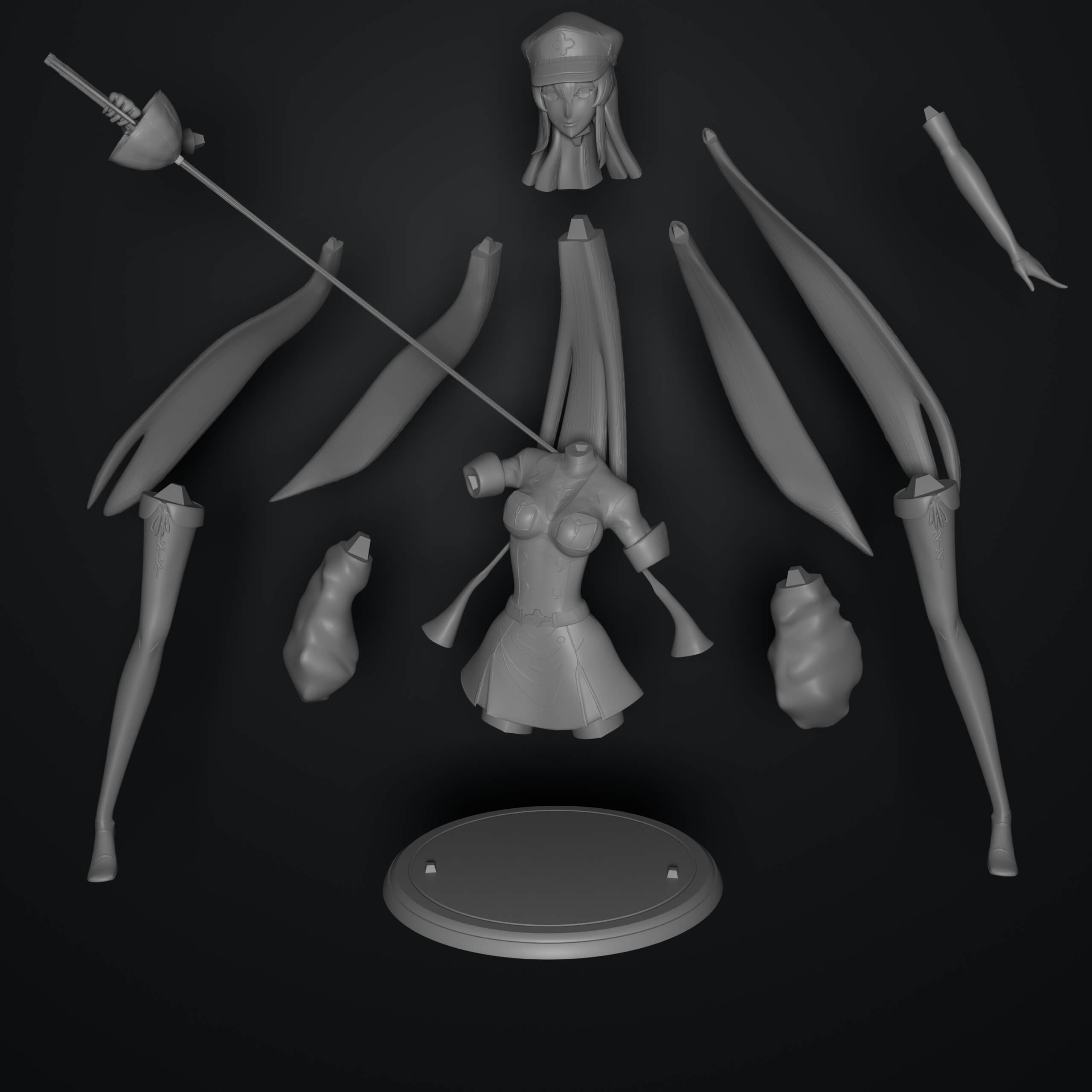 Esdeath Akame GA Kill - 3D Model by Moogar