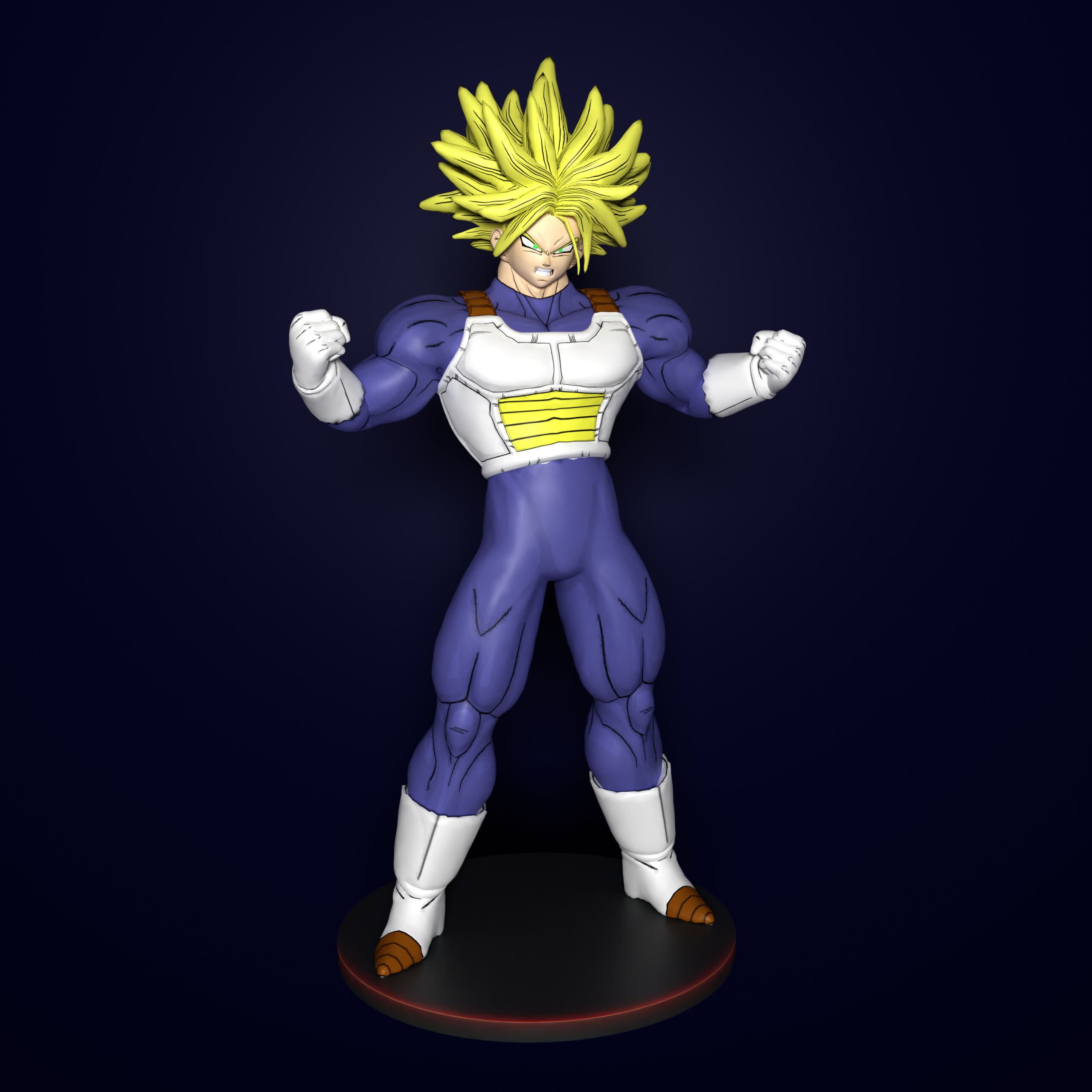 Future Trunks Ultra Super Saiyan - 3D Model by Moogar