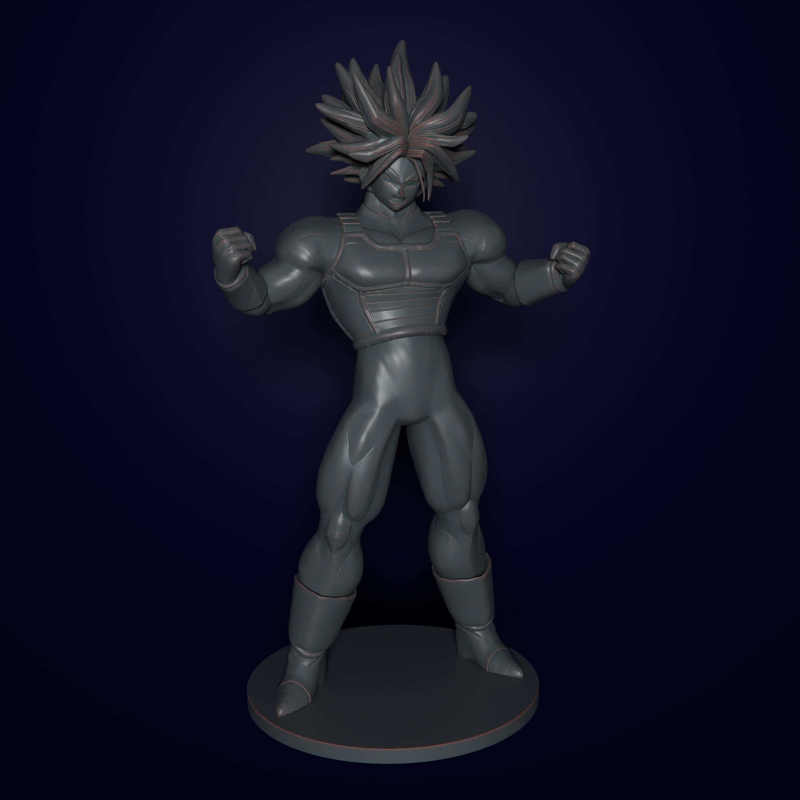 Future Trunks Ultra Super Saiyan - 3D Model by Moogar