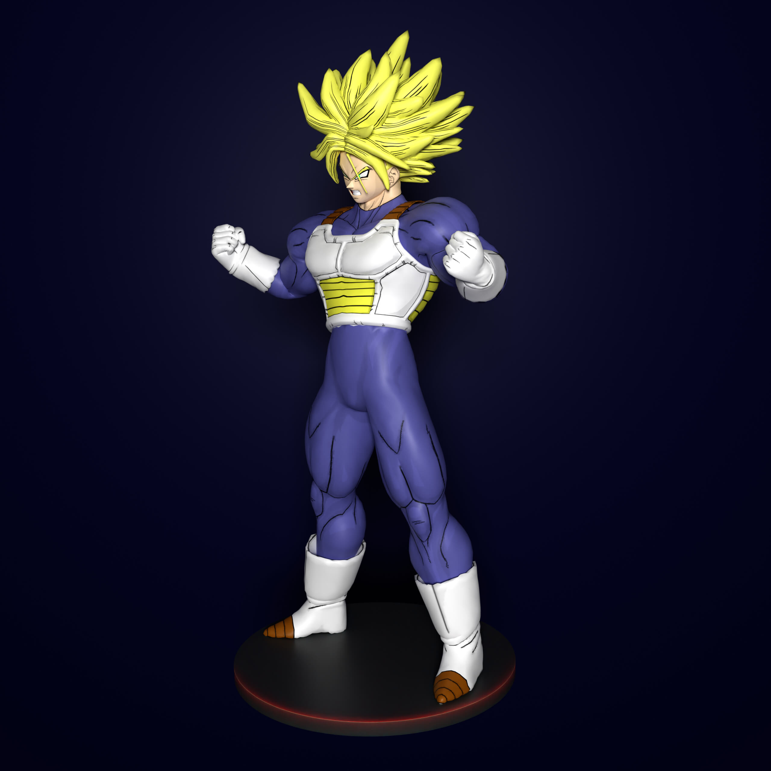 Future Trunks Ultra Super Saiyan - 3D Model by Moogar