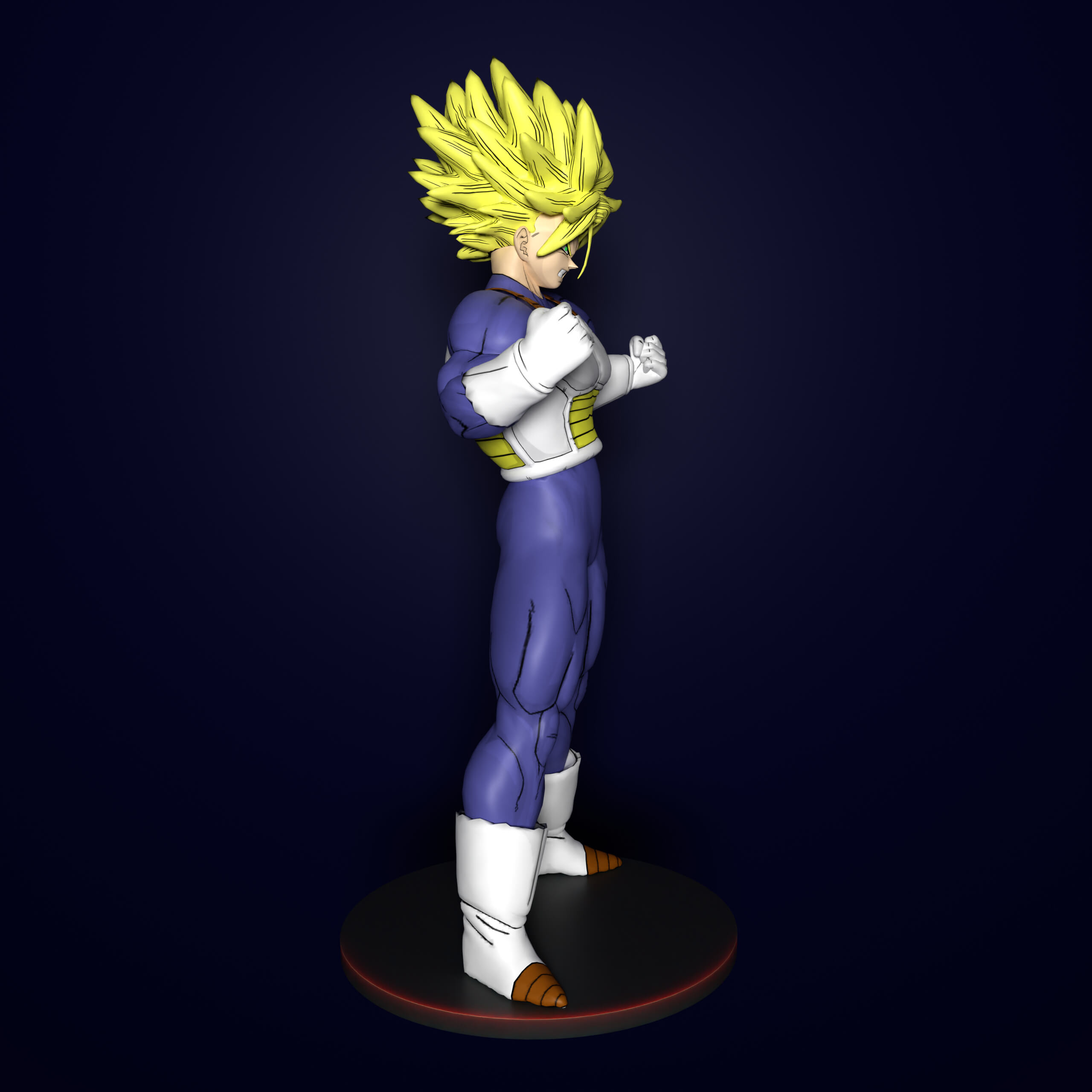 Future Trunks Ultra Super Saiyan - 3D Model by Moogar