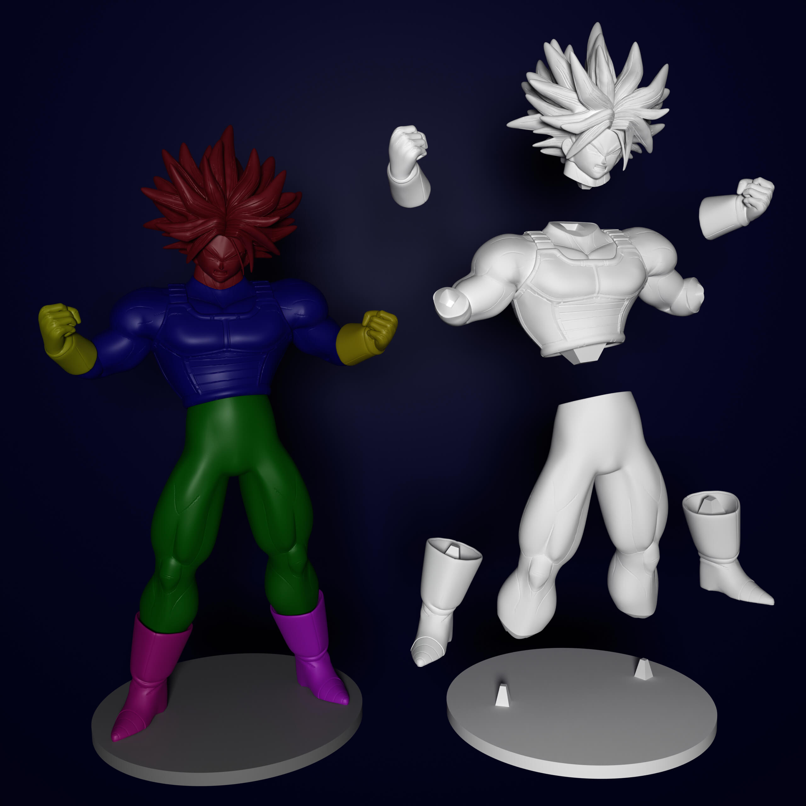 Future Trunks Ultra Super Saiyan - 3D Model by Moogar