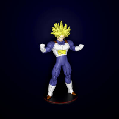 Future Trunks Ultra Super Saiyan - 3D Model by Moogar