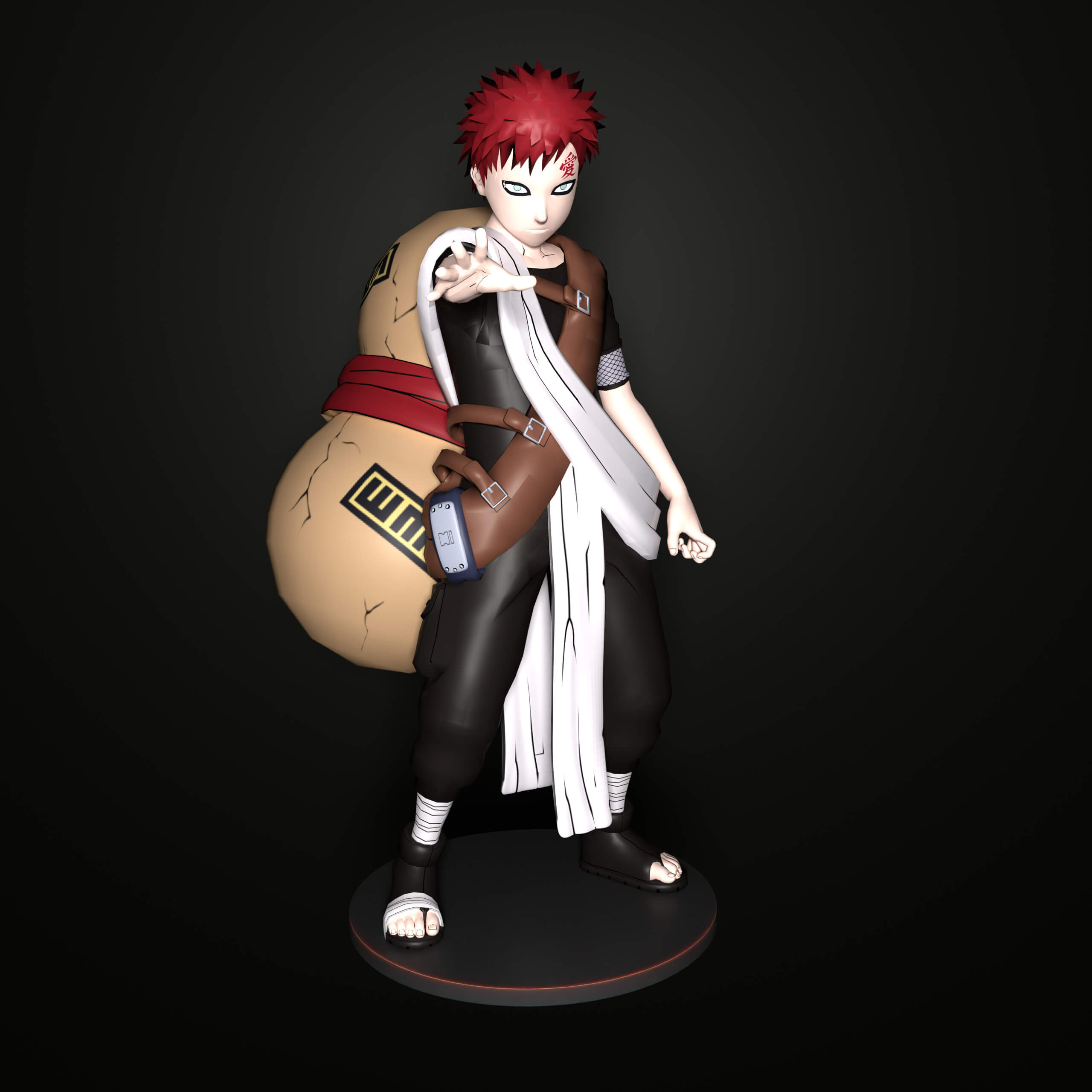 Gaara From Naruto - 3D Model by Moogar