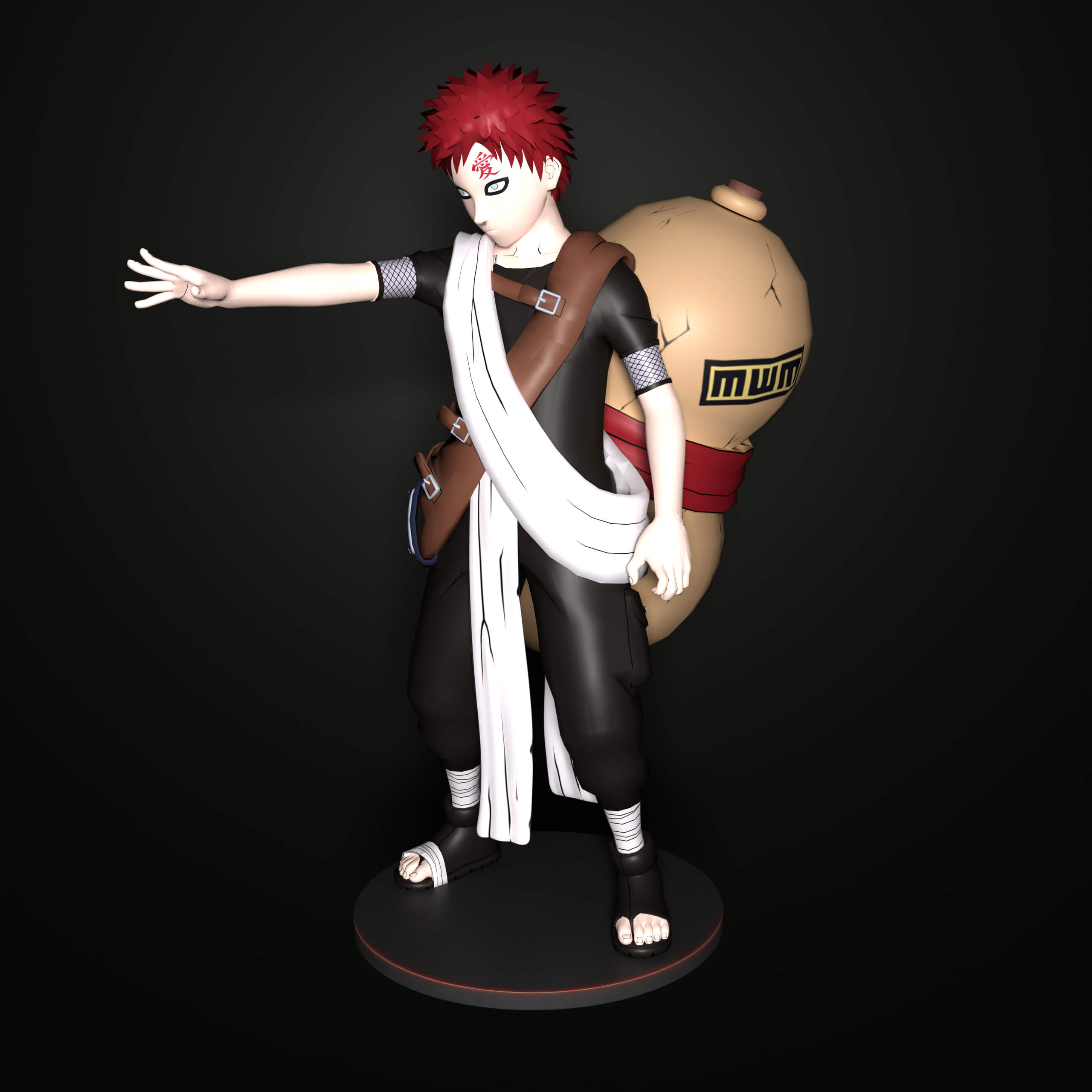 Gaara From Naruto - 3D Model by Moogar