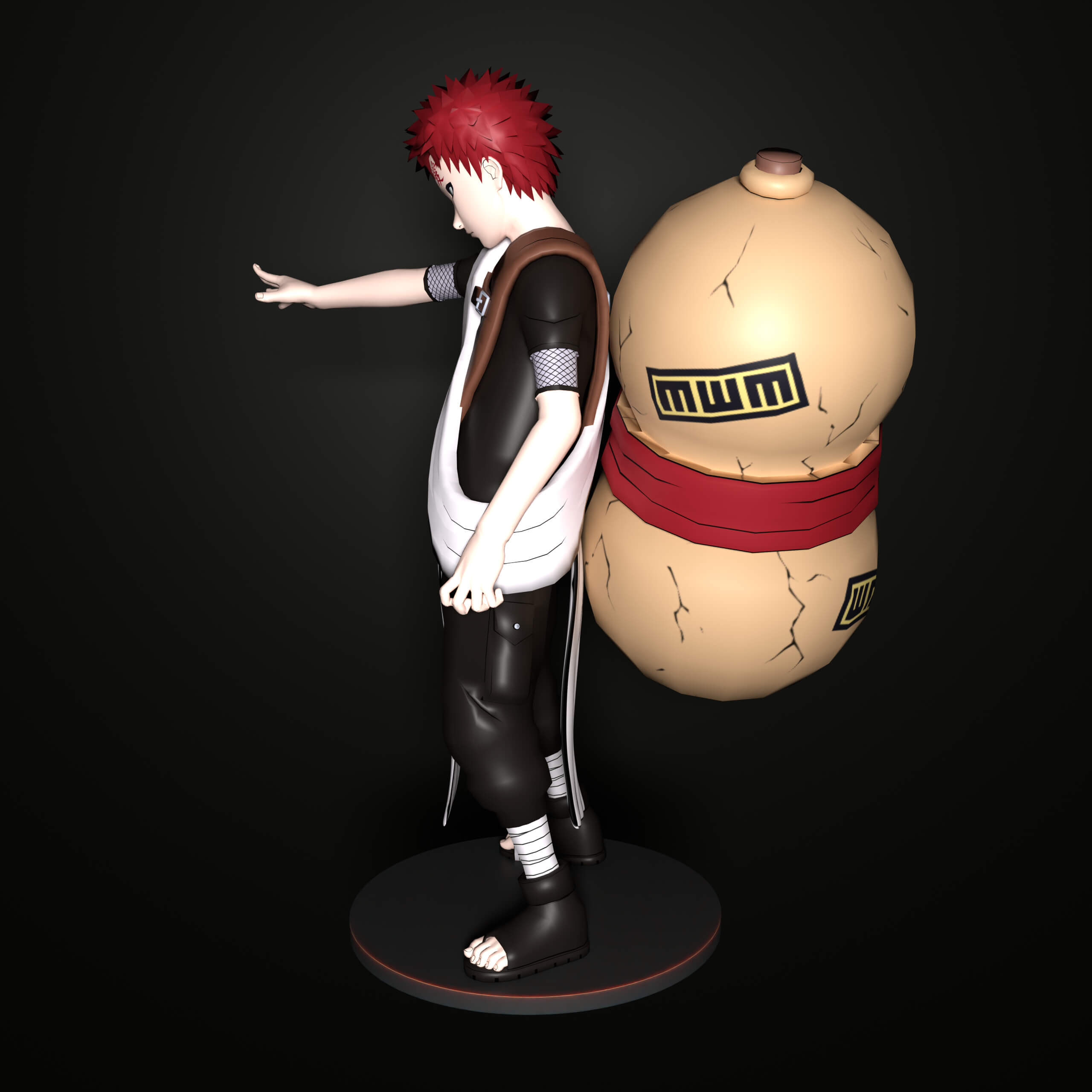 Gaara From Naruto - 3D Model by Moogar