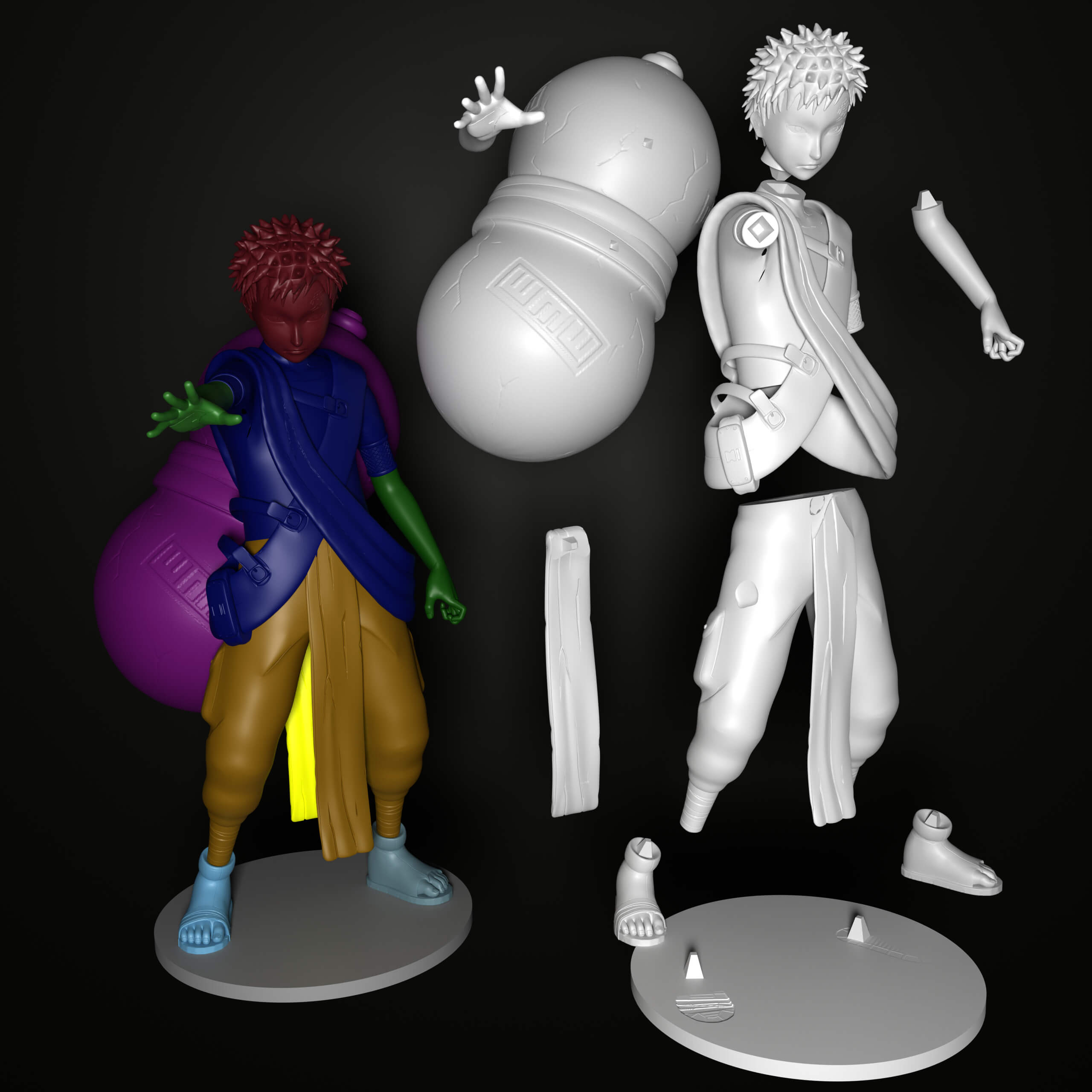 Gaara From Naruto - 3D Model by Moogar