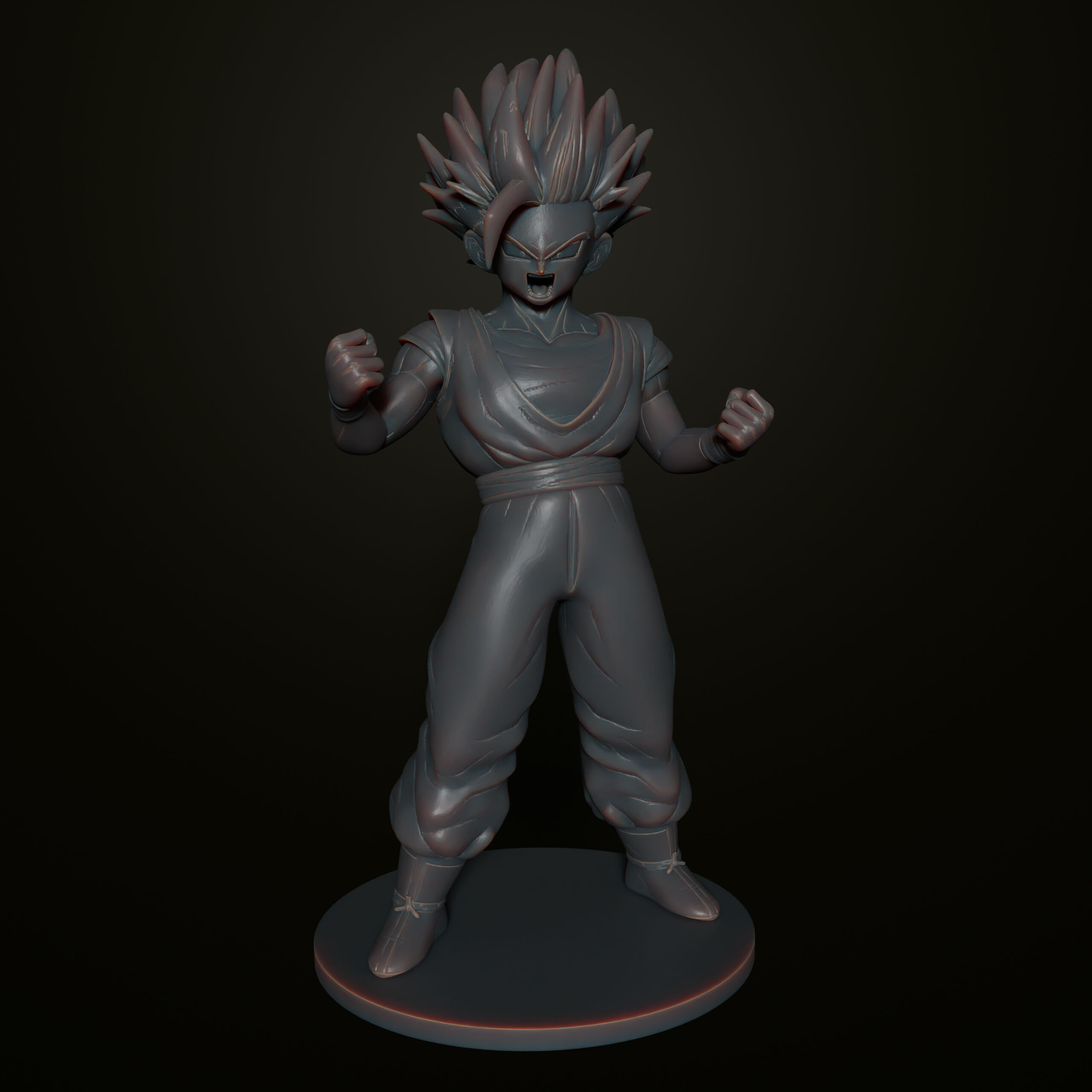 Son Gohan Super Saiyan 2 - 3D Model by Moogar