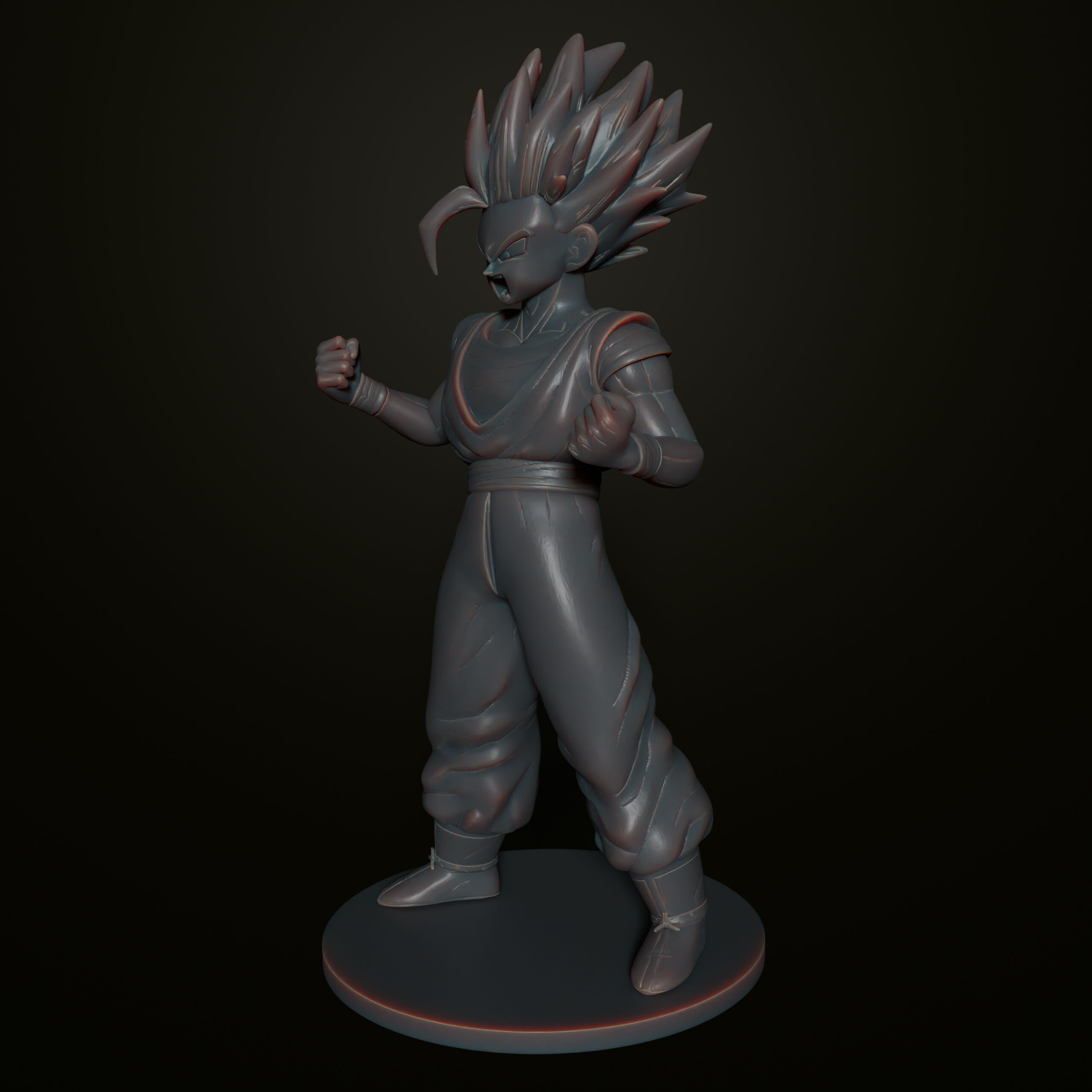 Son Gohan Super Saiyan 2 - 3D Model by Moogar