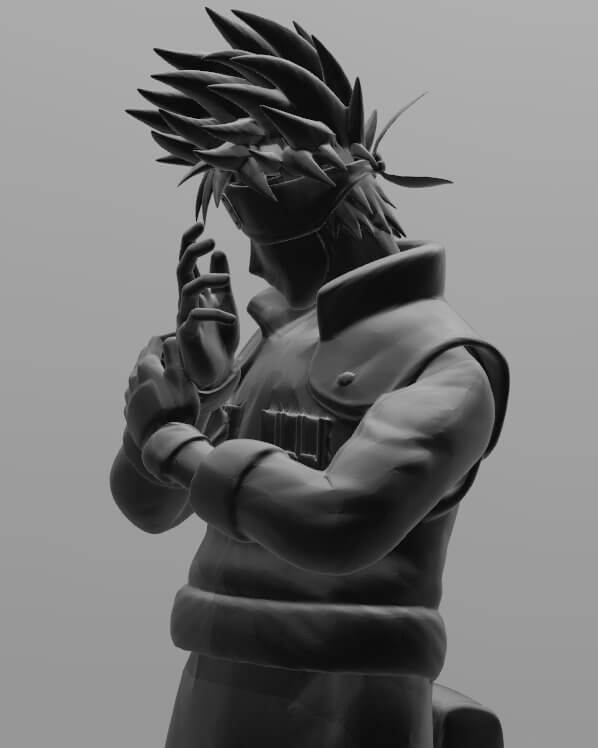 Hatake Kakashi from Naruto Shippuden - 3D Model by Moogar