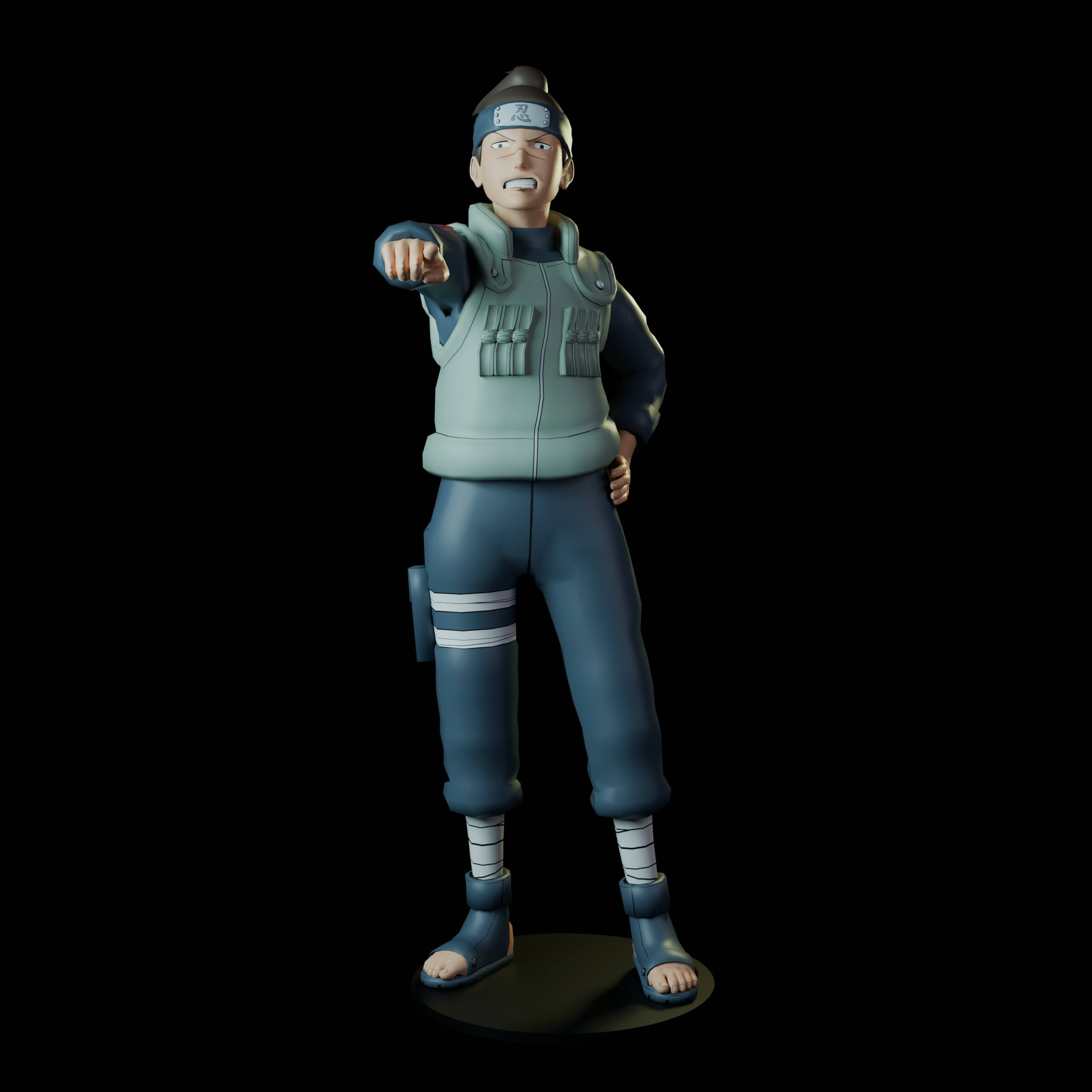 Iruka Umino from Naruto - 3D Model by Moogar