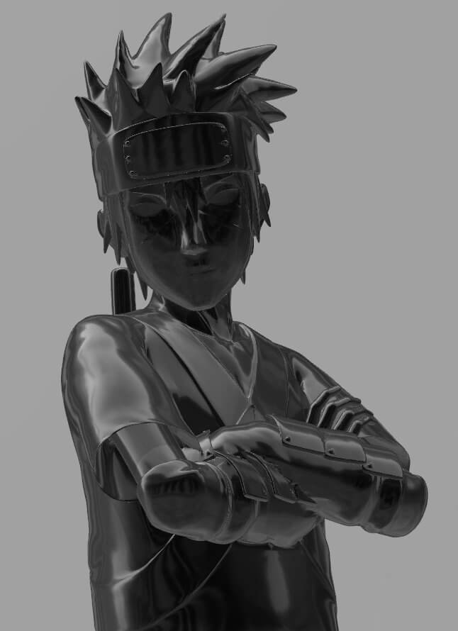 Kakashi Hatake from Shippuden - 3D Model by Moogar