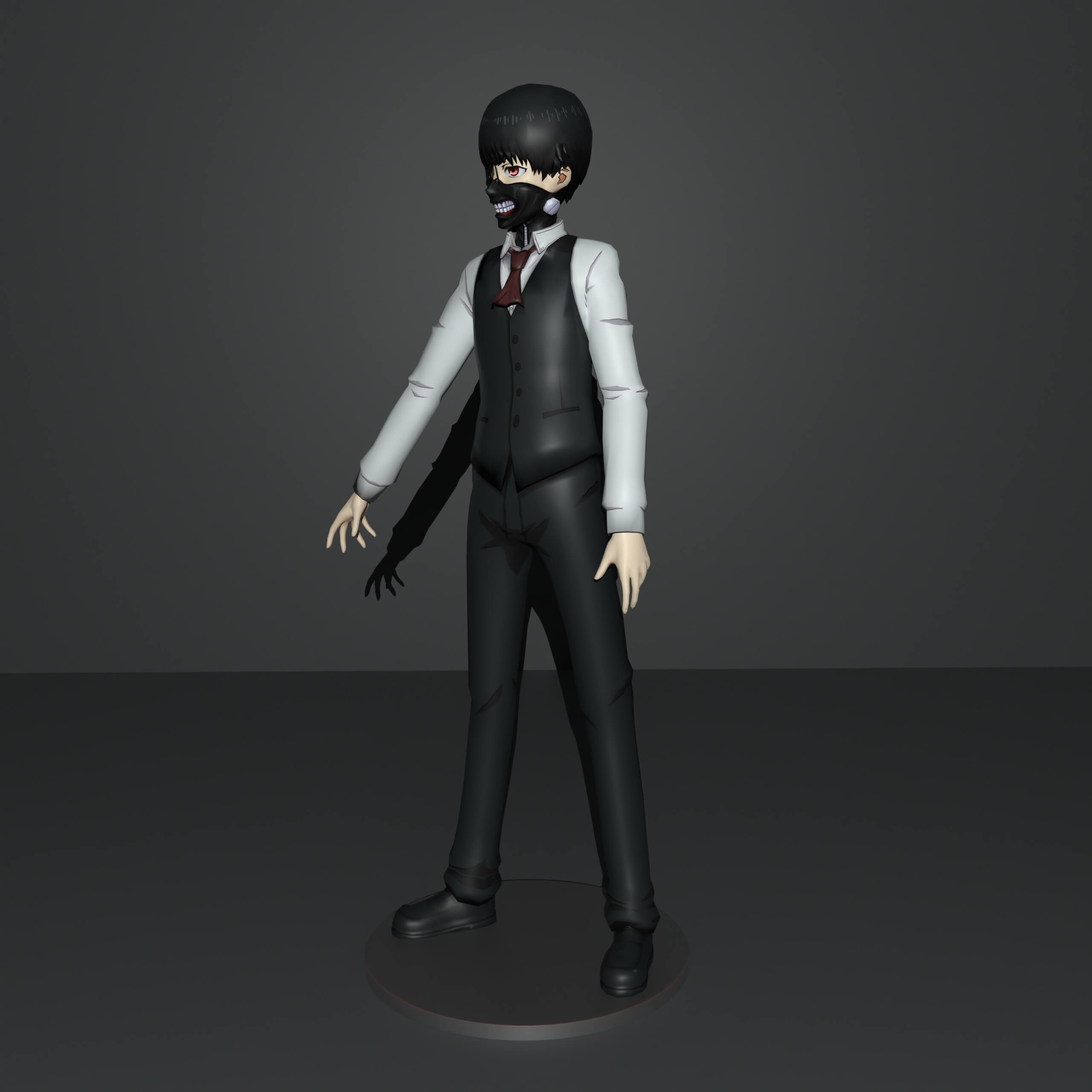 Ken Kaneki Tokyo Ghoul - 3D Model by Moogar